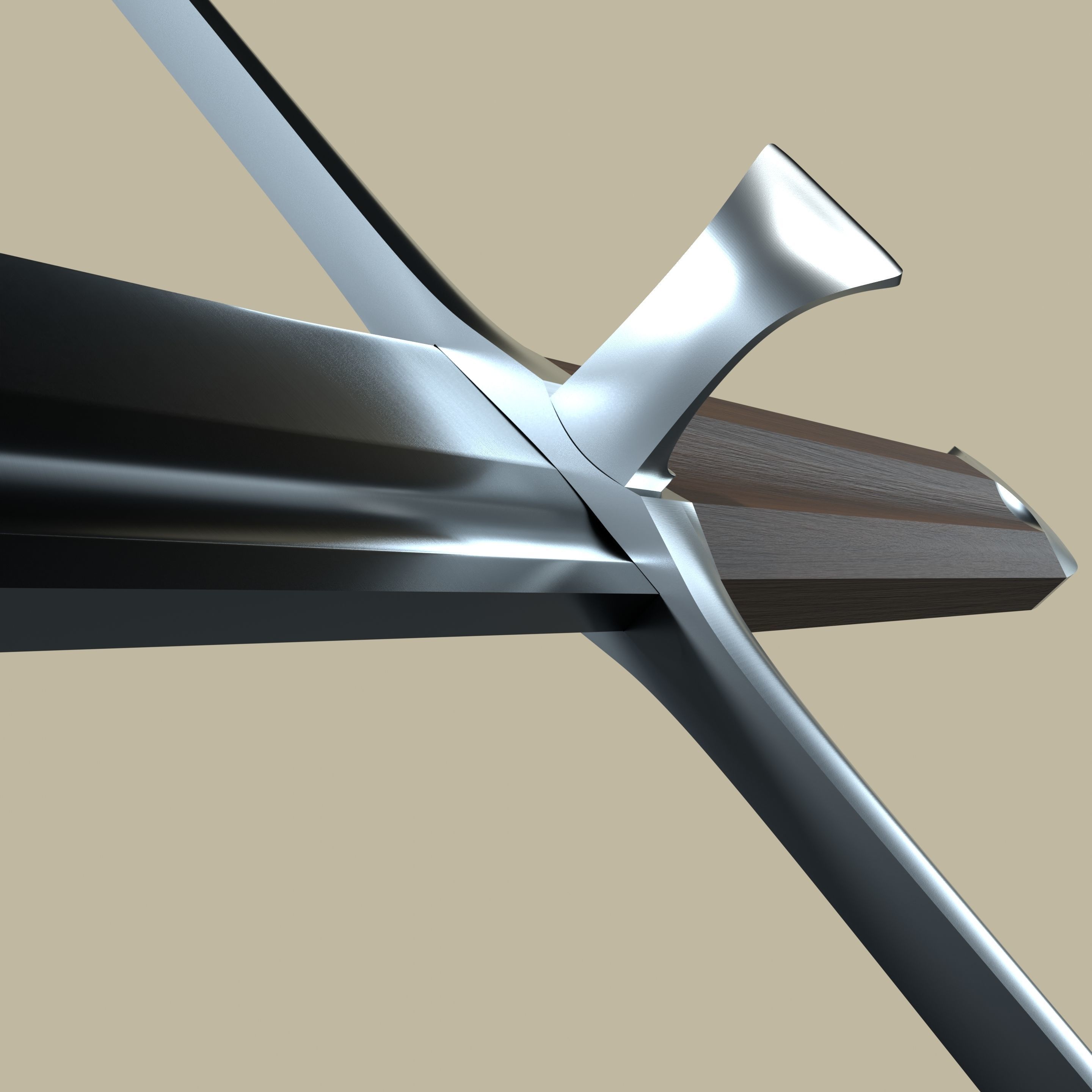 3D model Kriegsmesser or Messer - Historical German Sword VR / AR / low ...