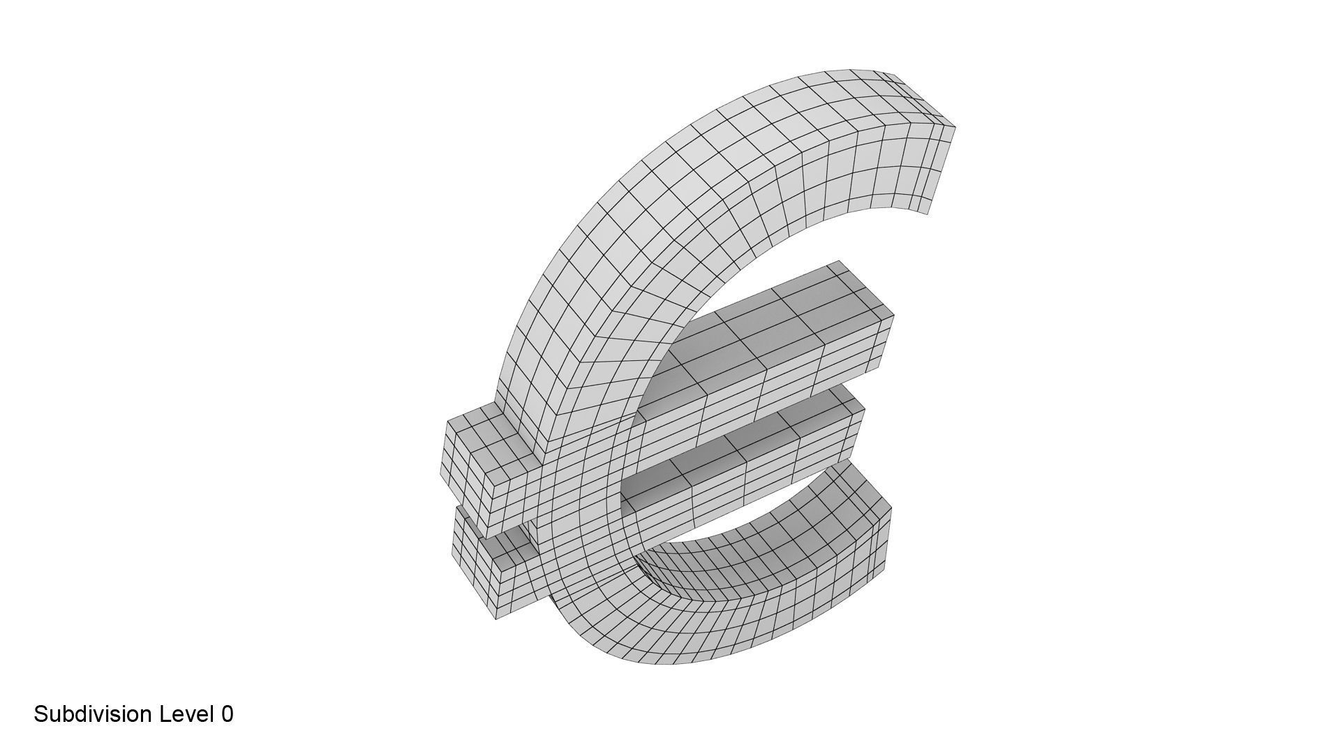 Euro symbol 3D model | CGTrader