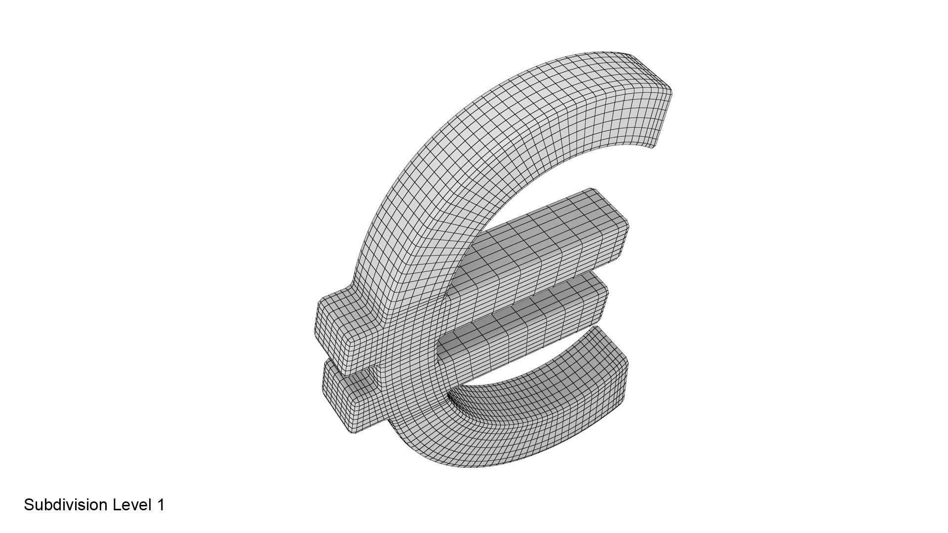 Euro symbol 3D model | CGTrader