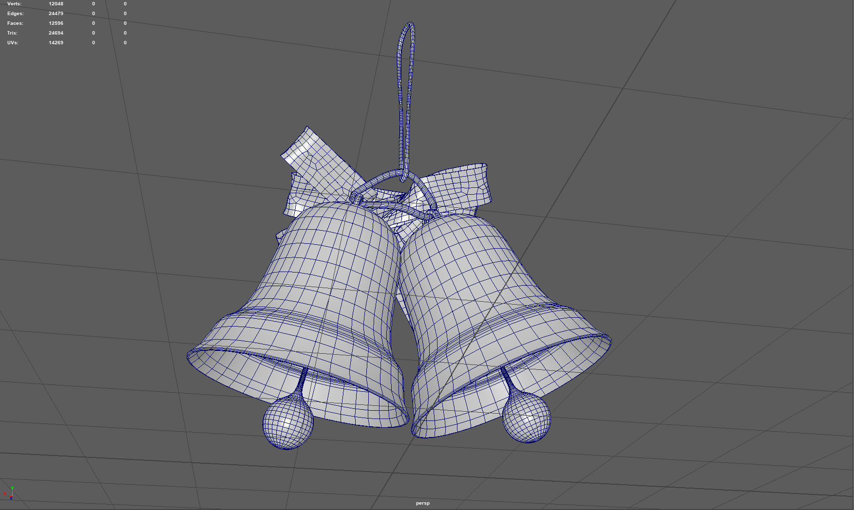 3D model Christmas Bells VR / AR / low-poly | CGTrader