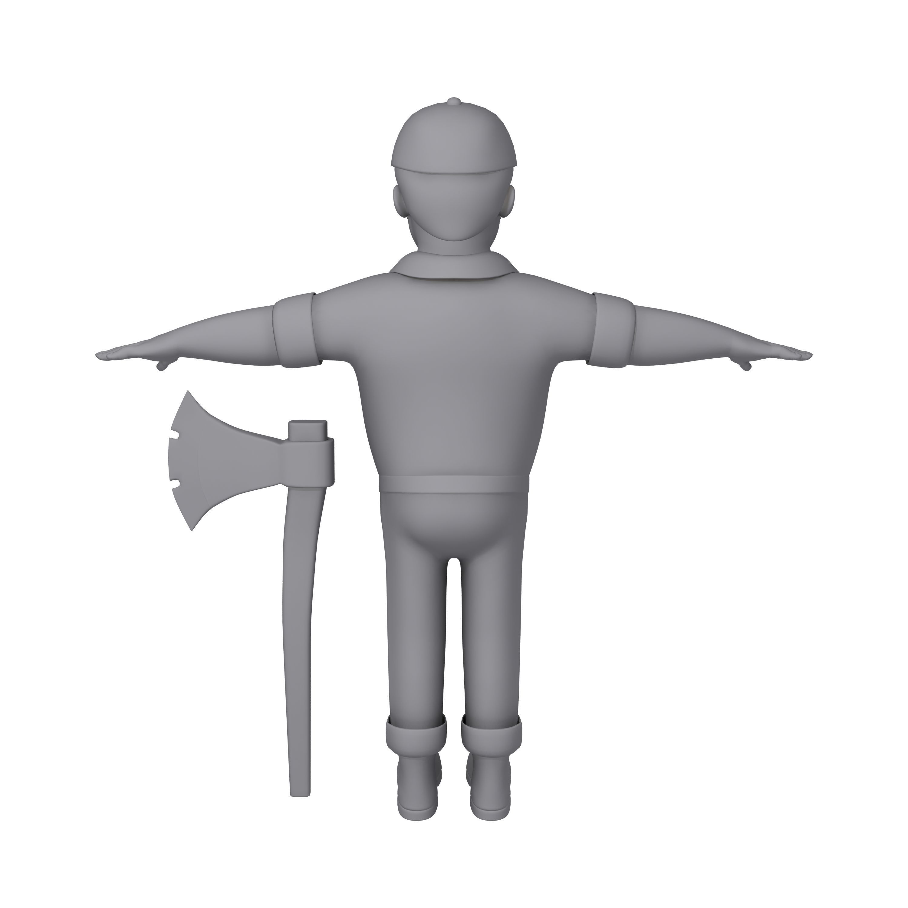 Lumberjack Cartoon 3D model | CGTrader