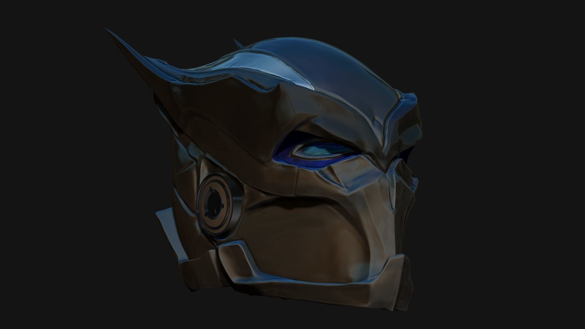 Aggressive Superhero Helmet Sculpt Project 3D model | CGTrader