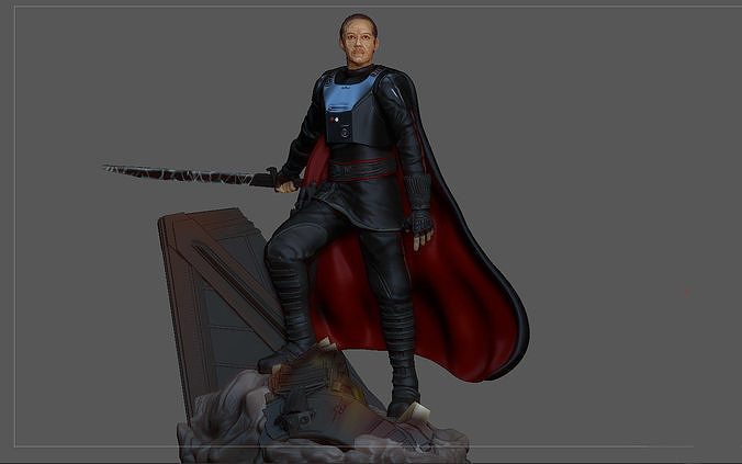 MOFF GIDEON 3D PRINT STATUE MANDALORIAN STARWARS DISNEY 3D model 3D ...