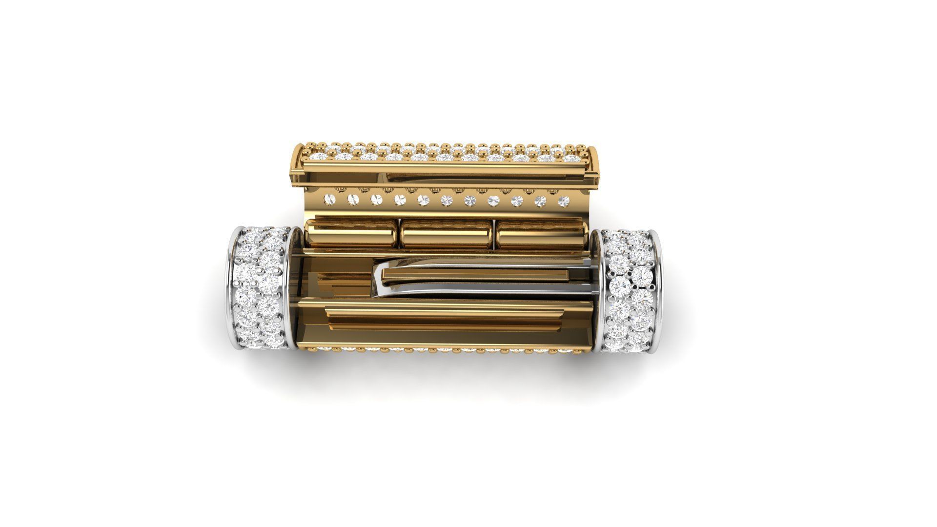 6 mm Round Flip Diamond Lock Box for Chain and Necklace 3D model 3D ...