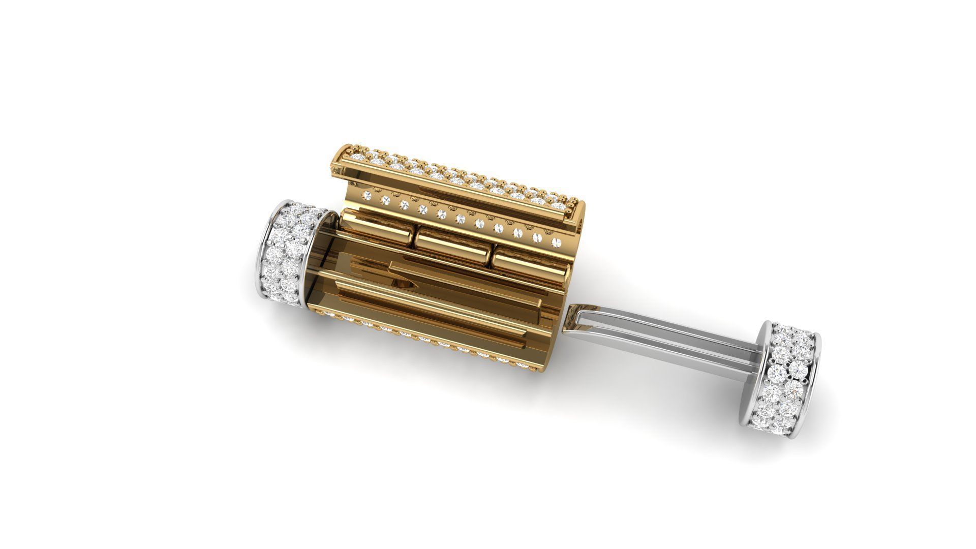 6 mm Round Flip Diamond Lock Box for Chain and Necklace 3D model 3D ...