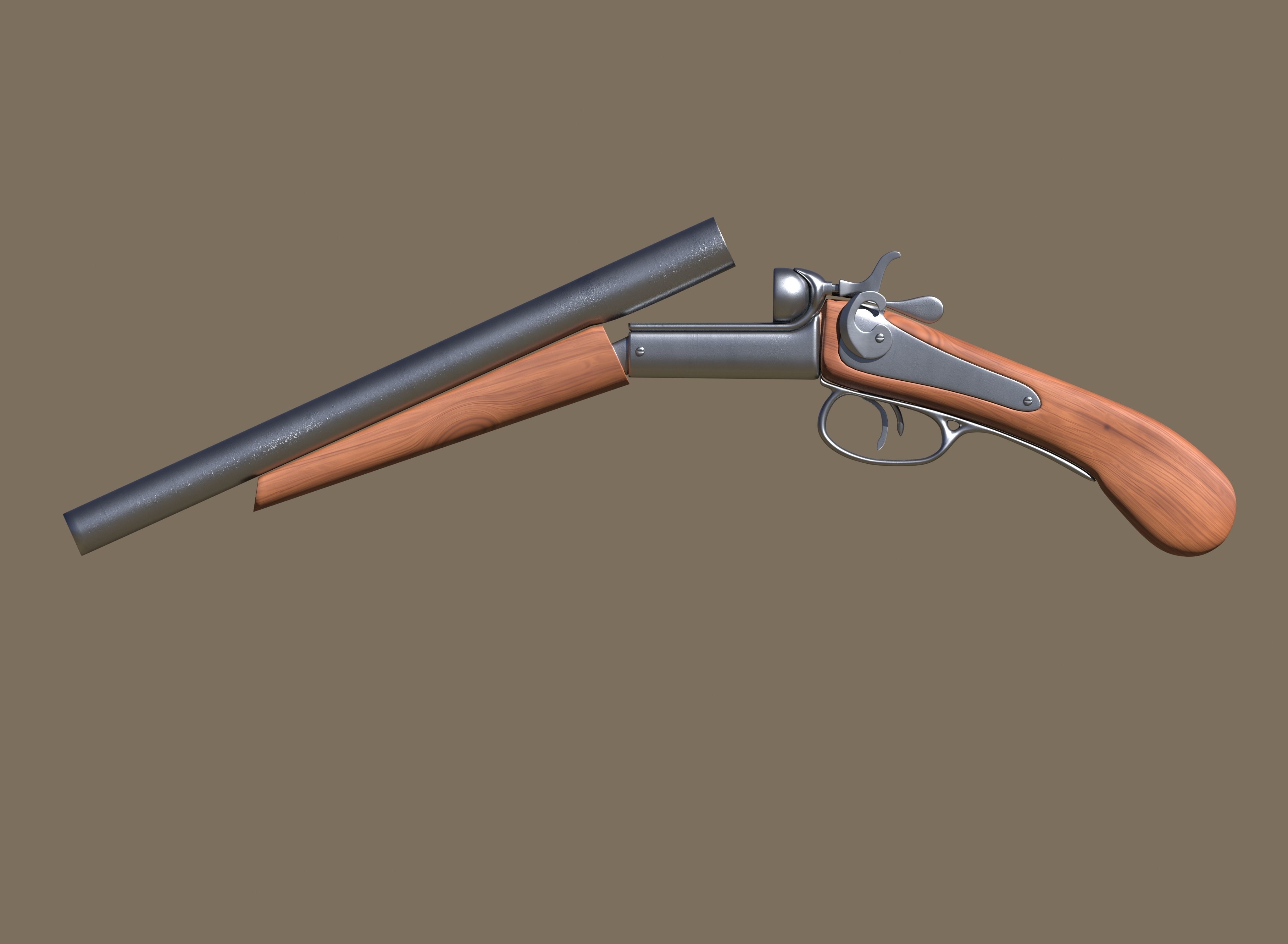 Short shotgun 3D model | CGTrader
