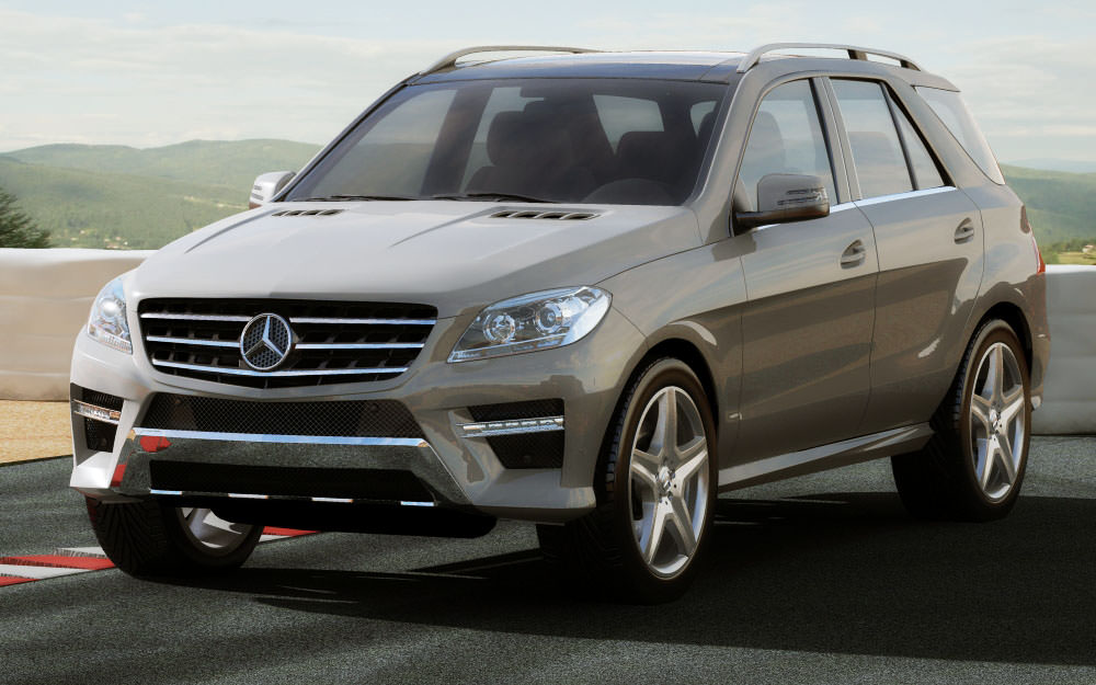 Mercedes M class AMG package 3D model | CGTrader