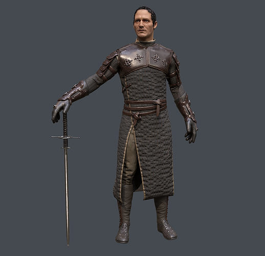 3D model Medieval Squire Warrior PBR VR / AR / low-poly | CGTrader
