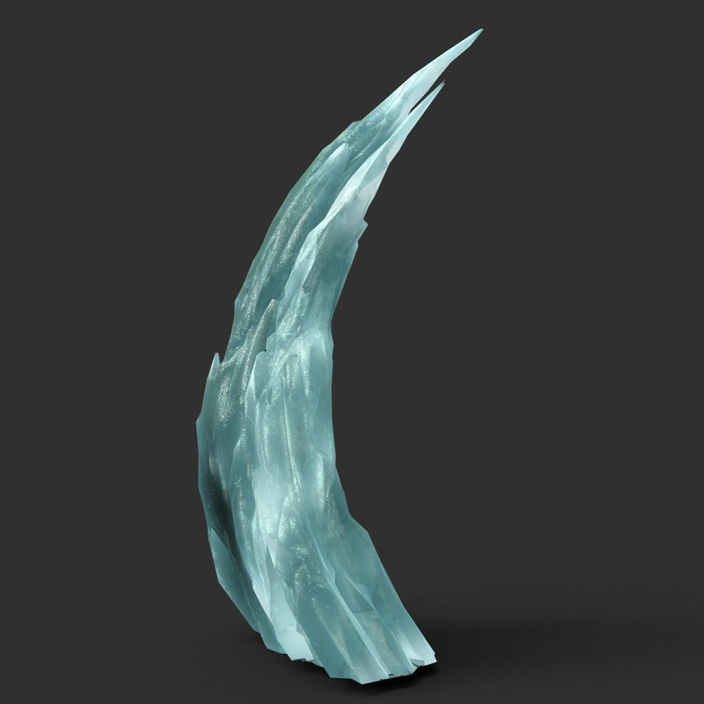 3D model Low poly Sharp Ice Column VR / AR / low-poly | CGTrader