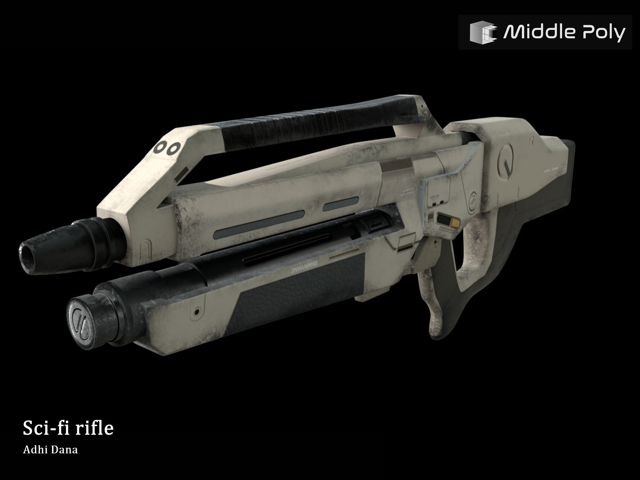 Sci-fi rifle 3D model free VR / AR / low-poly 3D model | CGTrader