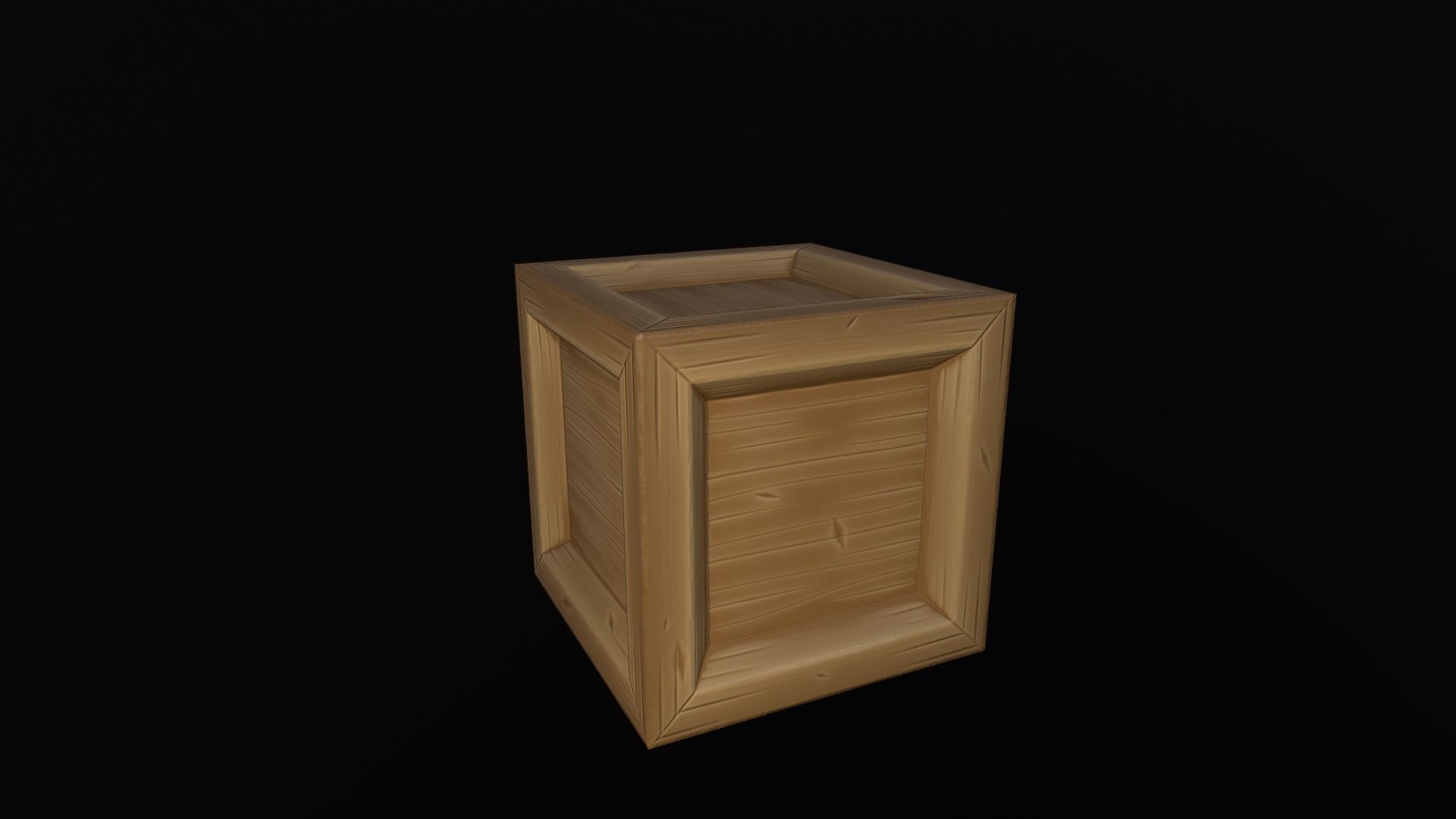3D model Wooden low poly box for games VR / AR / low-poly | CGTrader