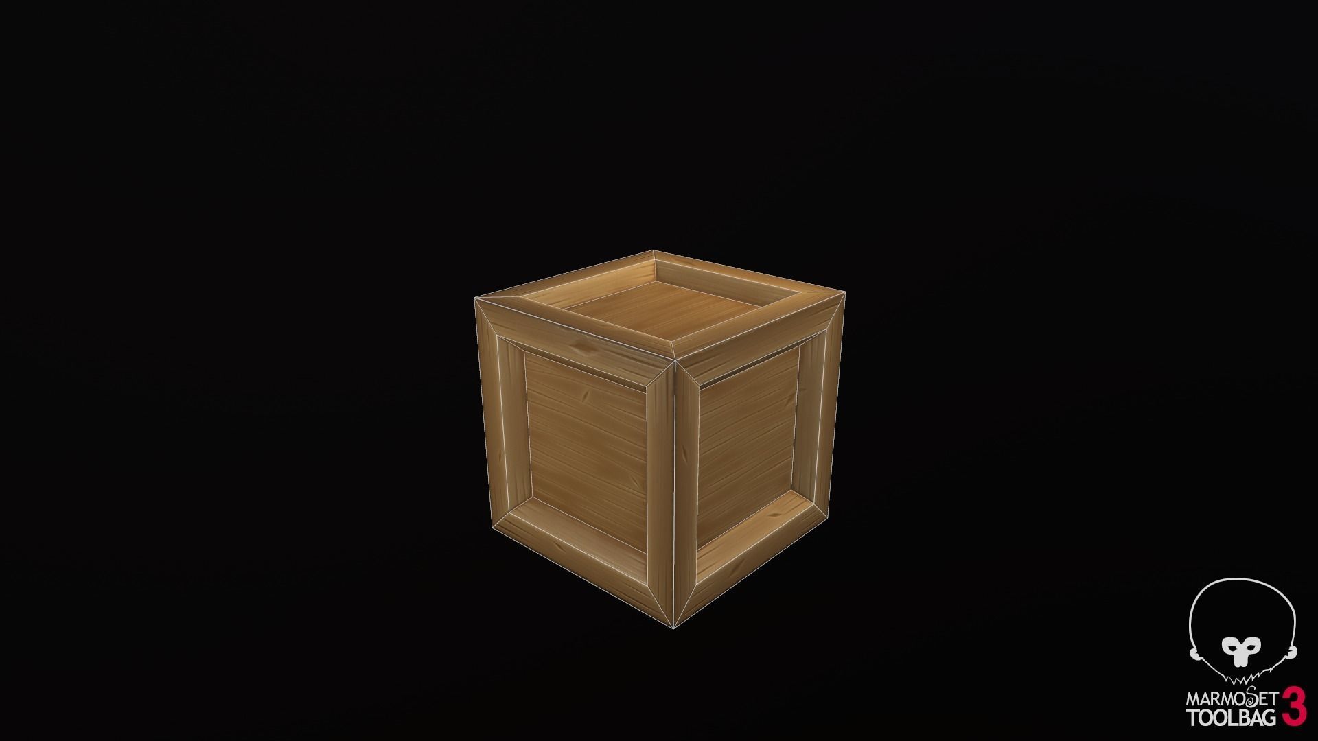 3D model Wooden low poly box for games VR / AR / low-poly | CGTrader