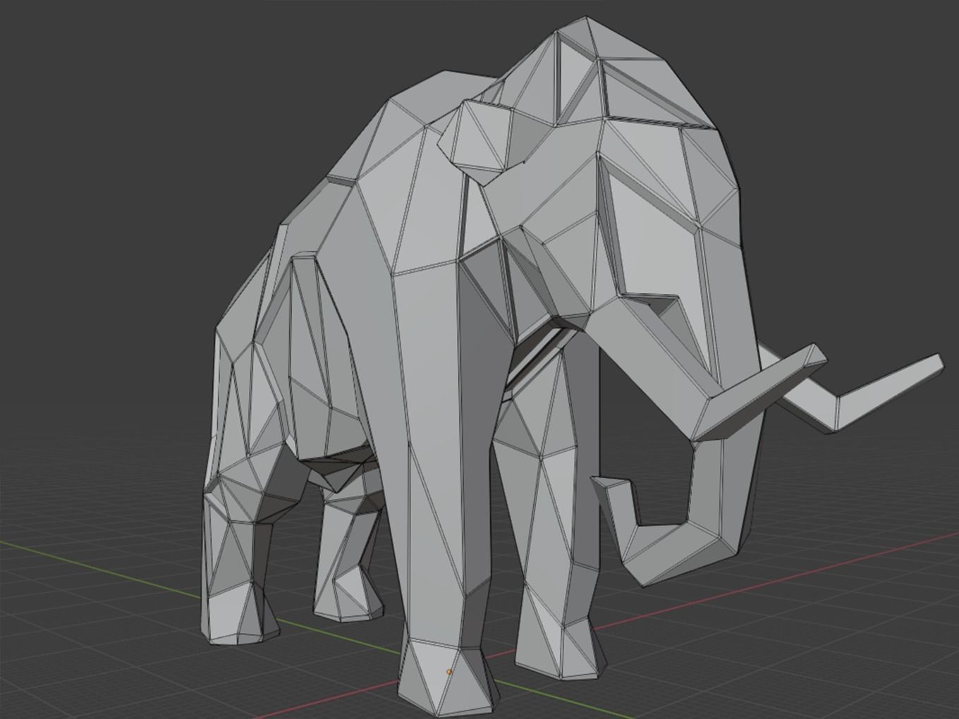 Polygonal Mammoth Parametric 3D model 3D printable | CGTrader
