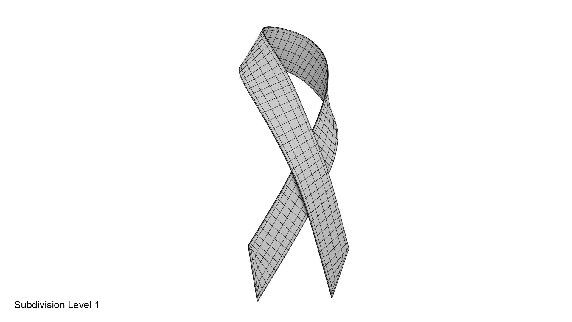 Red ribbon 3D model | CGTrader