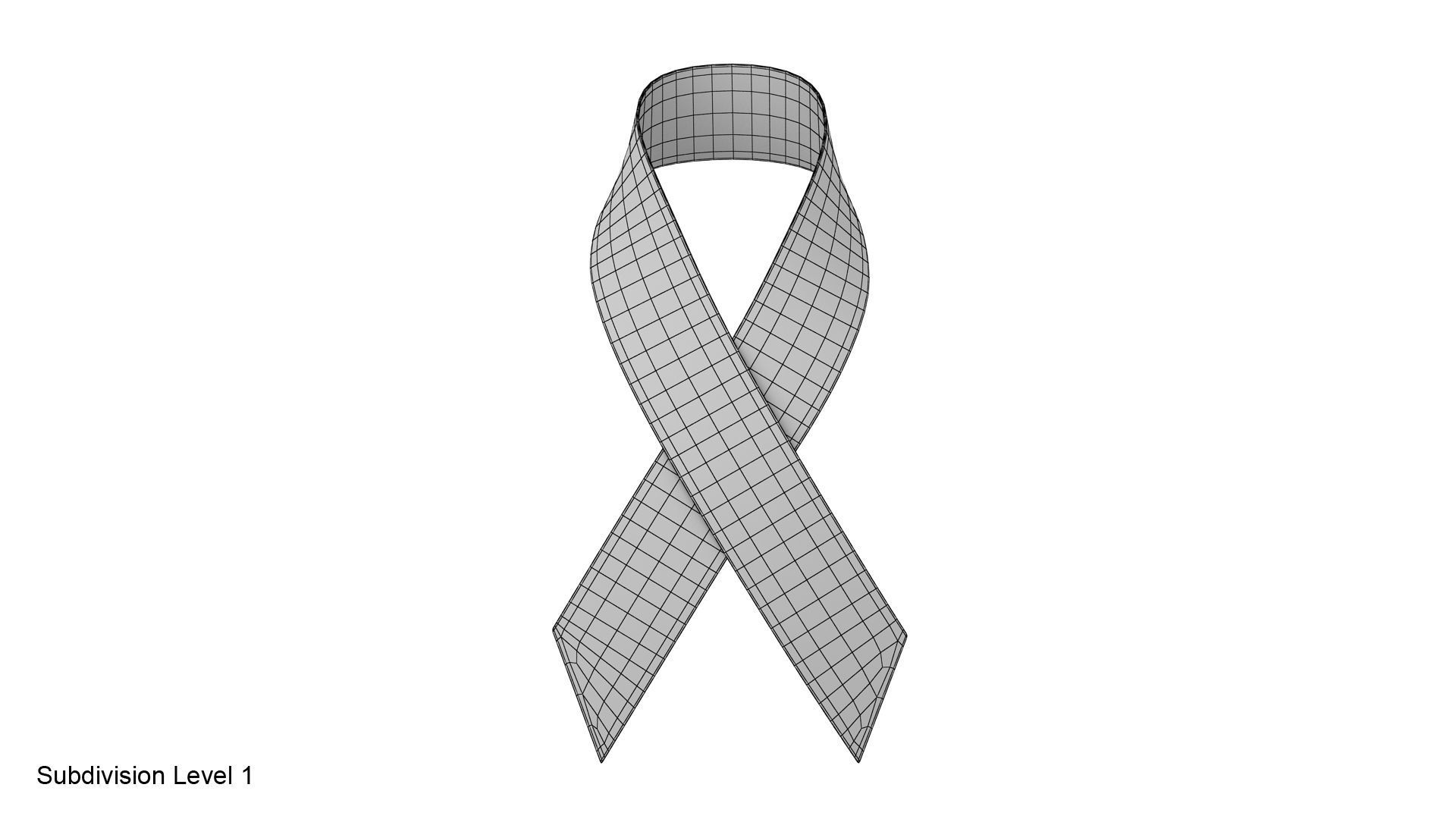 Red ribbon 3D model | CGTrader