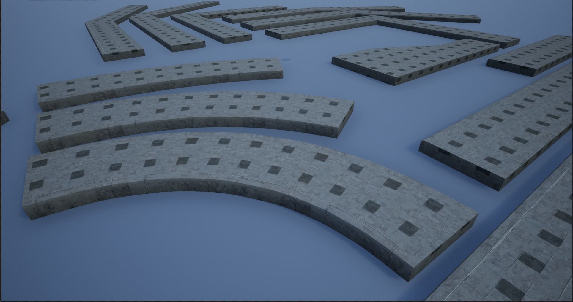 3D model Lowpoly Modular PBR Pavements 3 VR / AR / low-poly | CGTrader