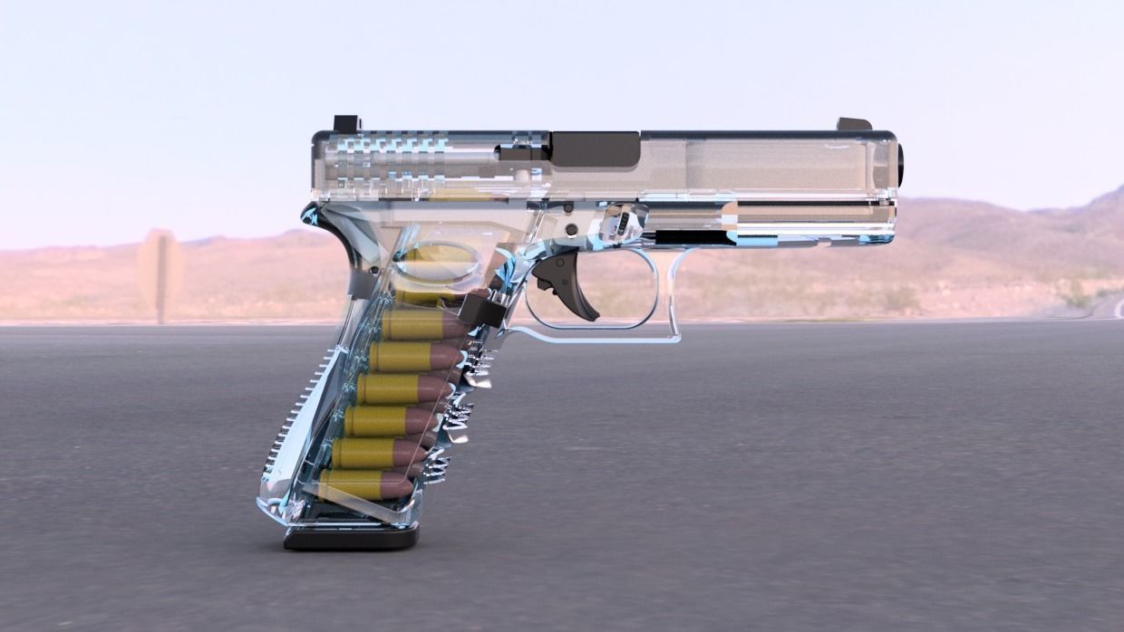 Glass Glock 17 Model 3D model | CGTrader