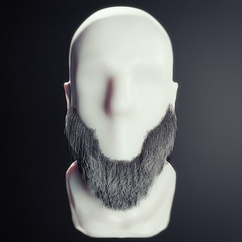 3D model Beard Blender Low Poly 1 VR / AR / low-poly | CGTrader