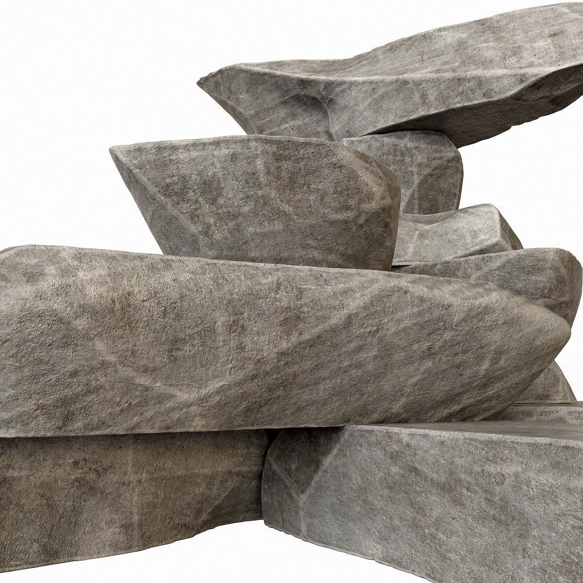 Rock stone plate splinter n1 3D model | CGTrader