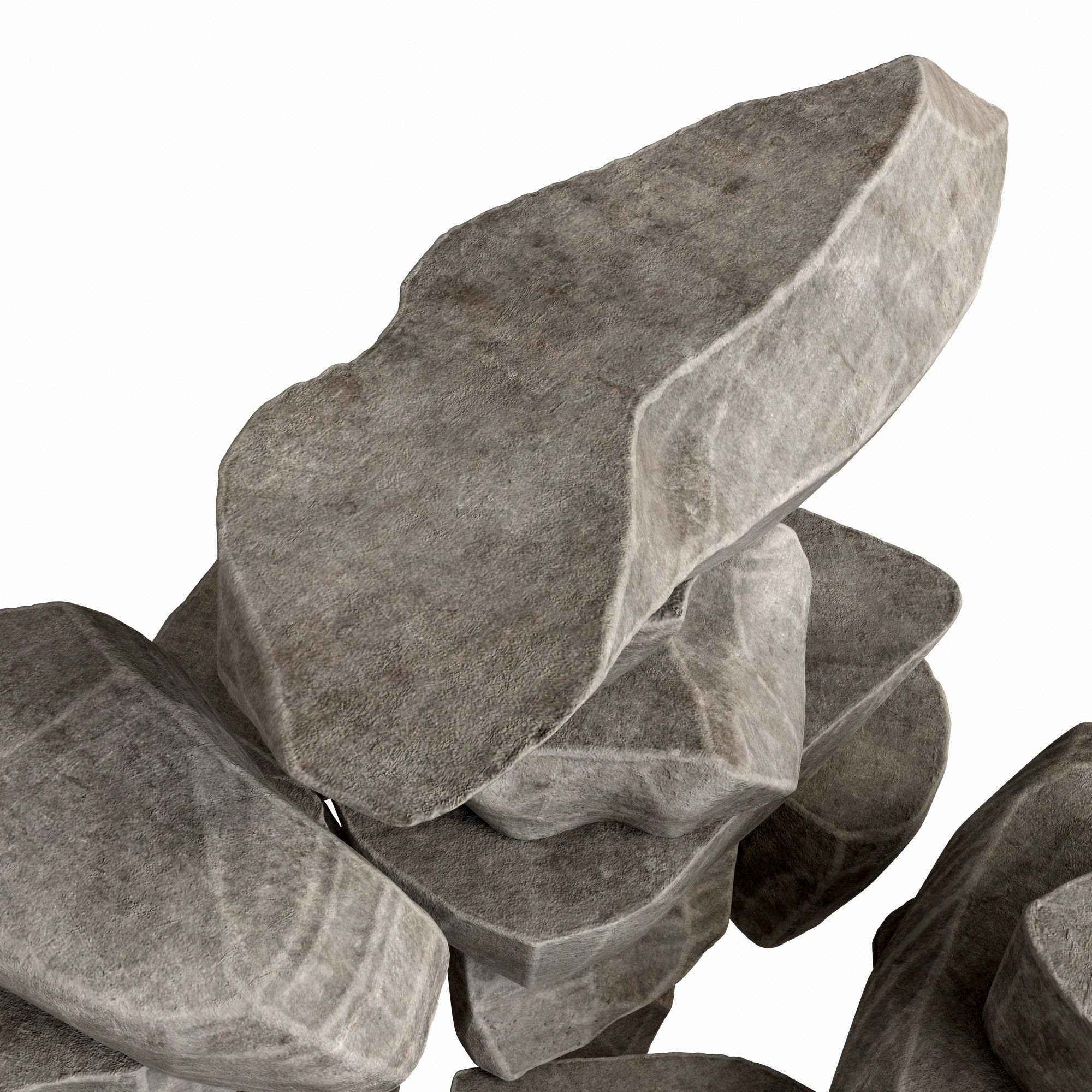 Rock stone plate splinter n1 3D model | CGTrader
