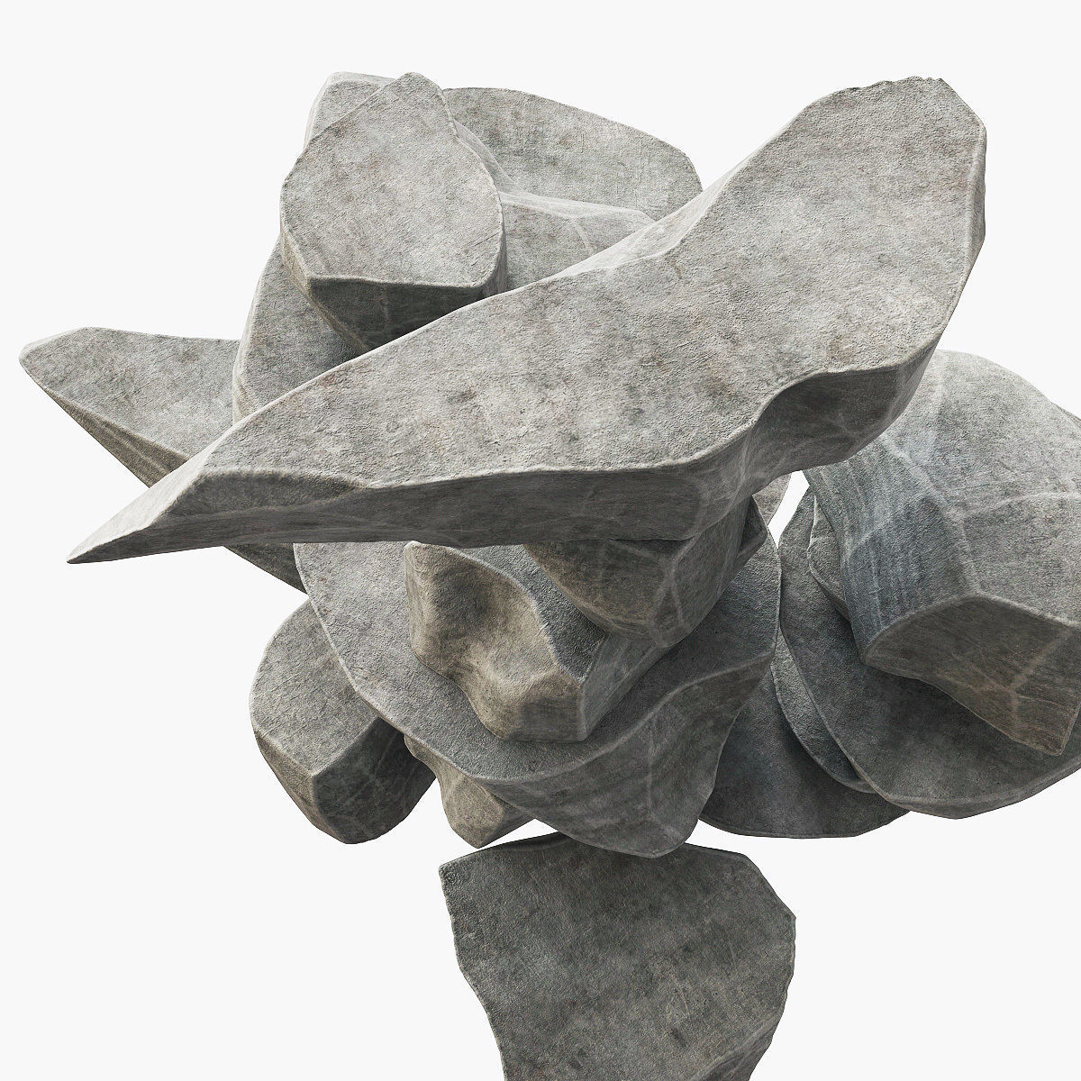 Rock stone plate splinter n1 3D model | CGTrader