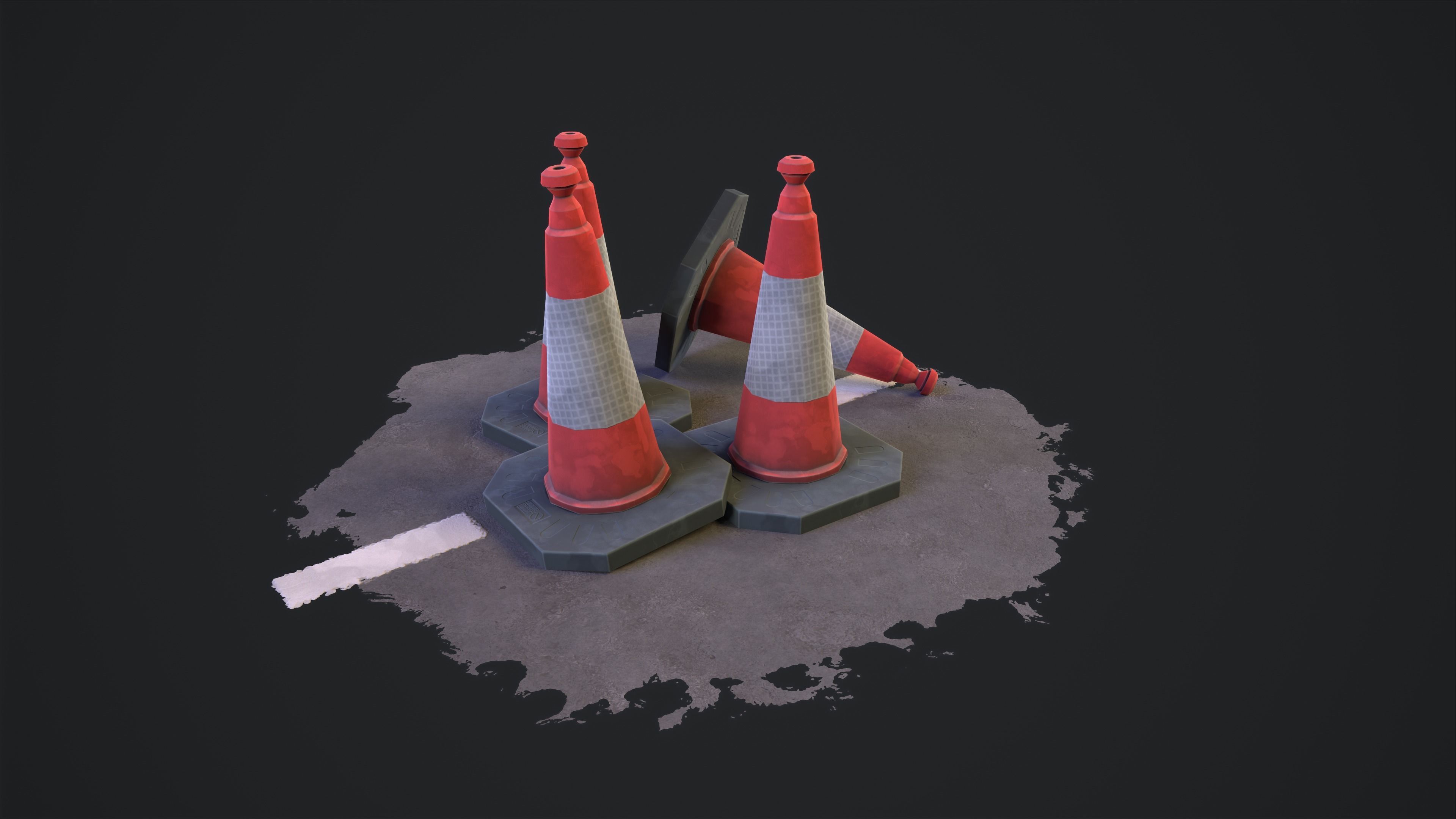 3D model Stylized Traffic Cone VR / AR / low-poly | CGTrader