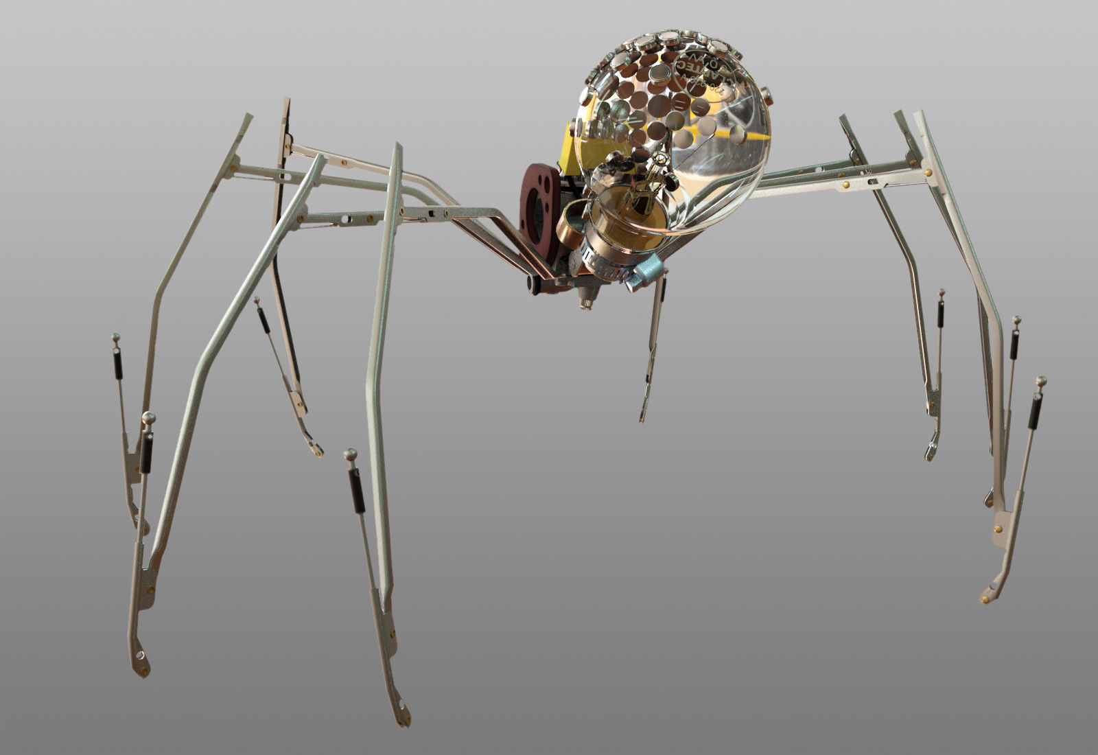 Spider Robot 3D model rigged | CGTrader