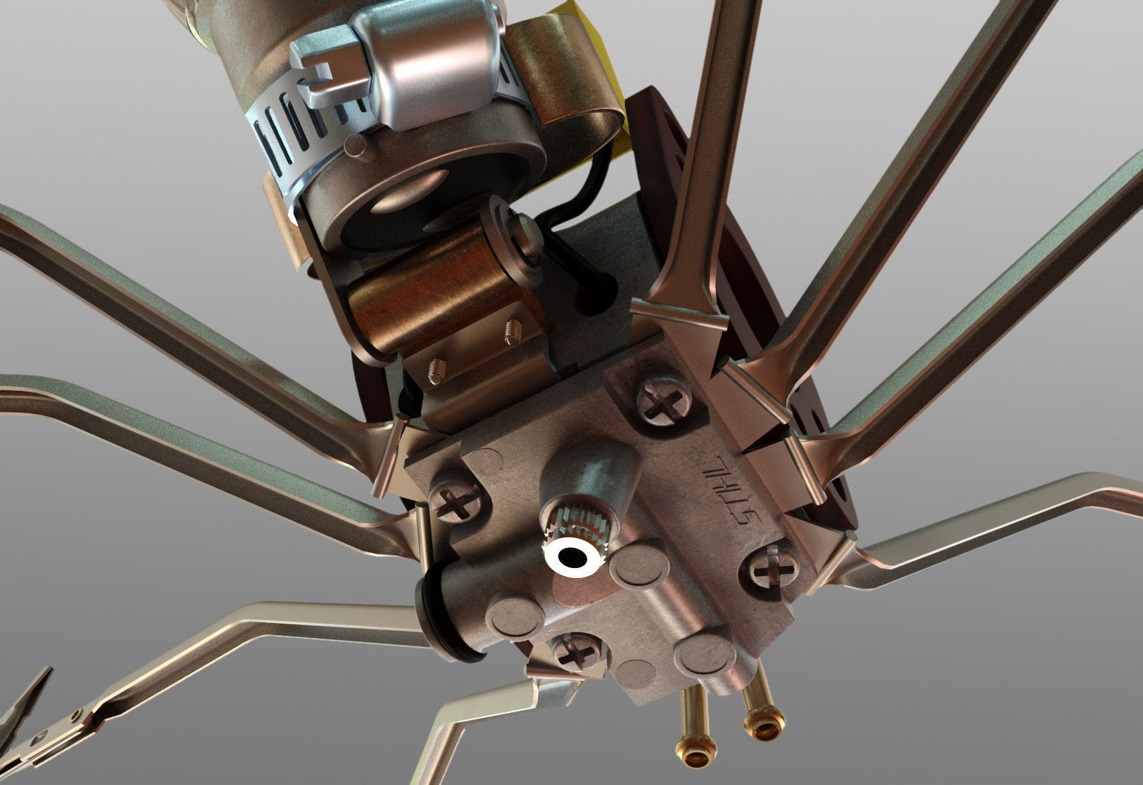 Spider Robot 3D model rigged | CGTrader