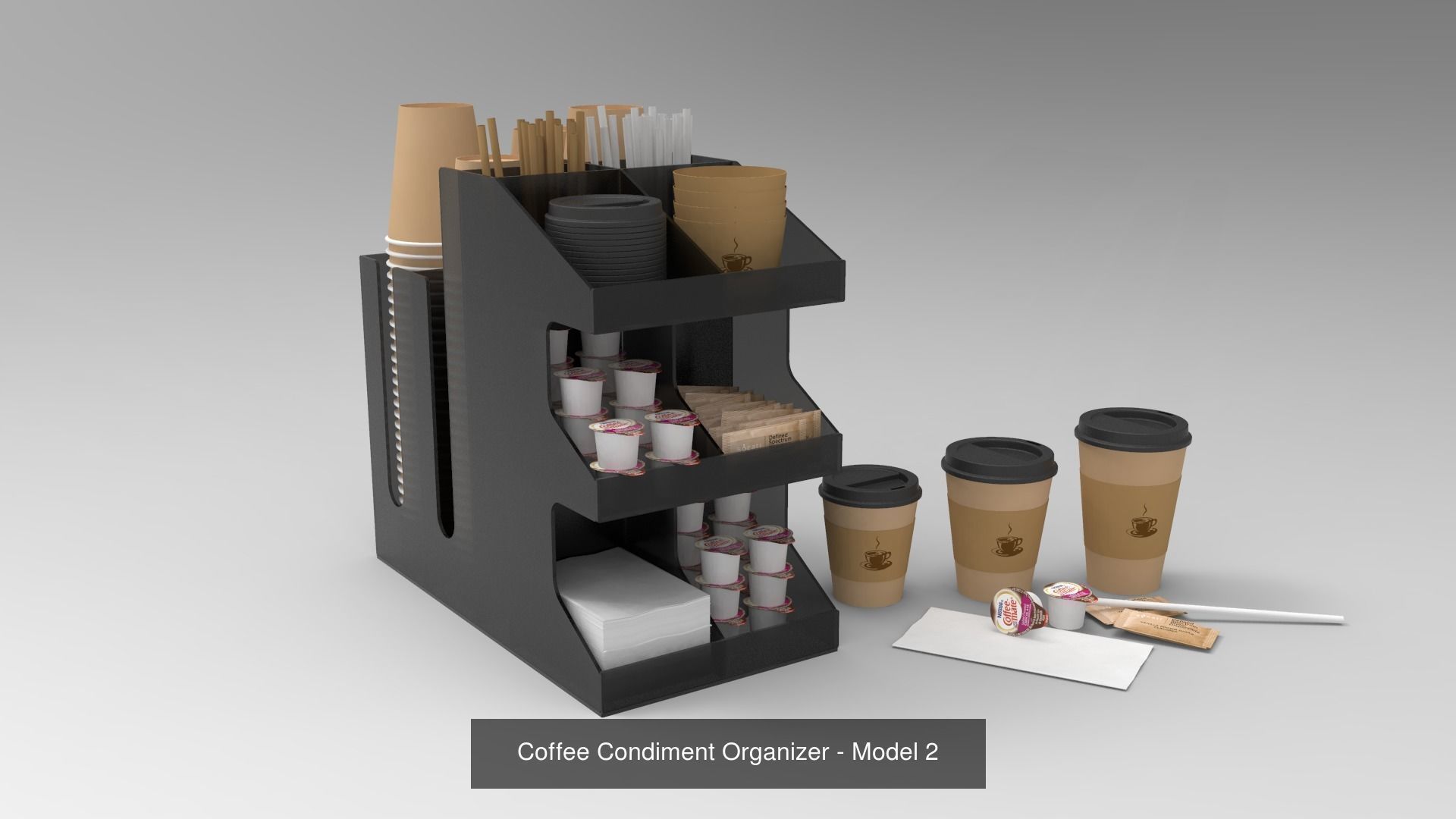 Coffee Condiment Organizers 3D Model Collection | CGTrader