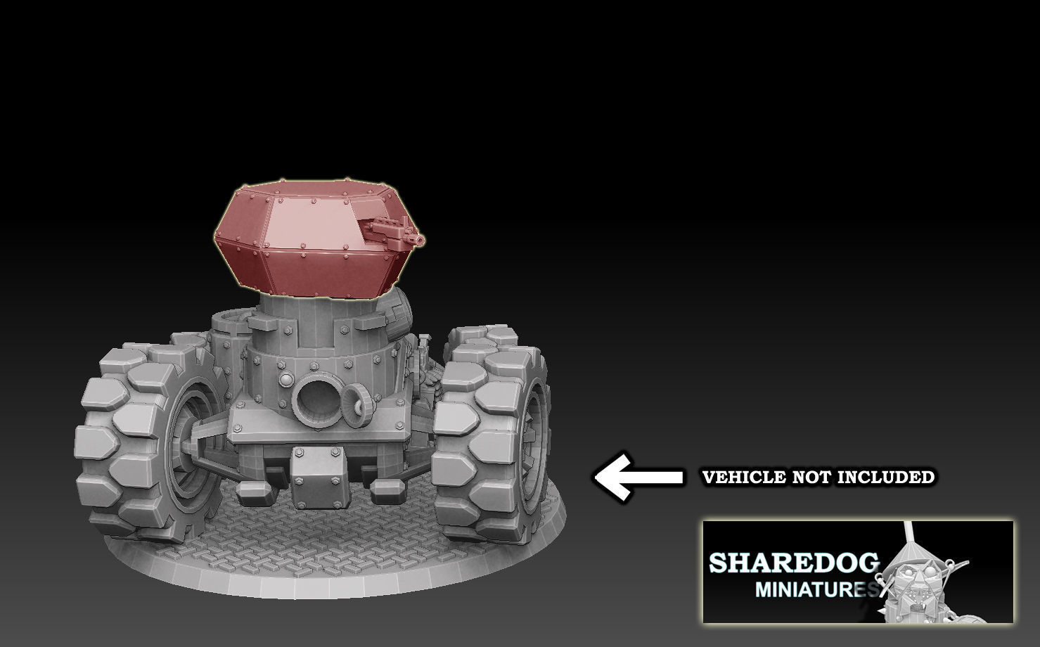 Tank Box Gun Turret 3D model 3D printable | CGTrader