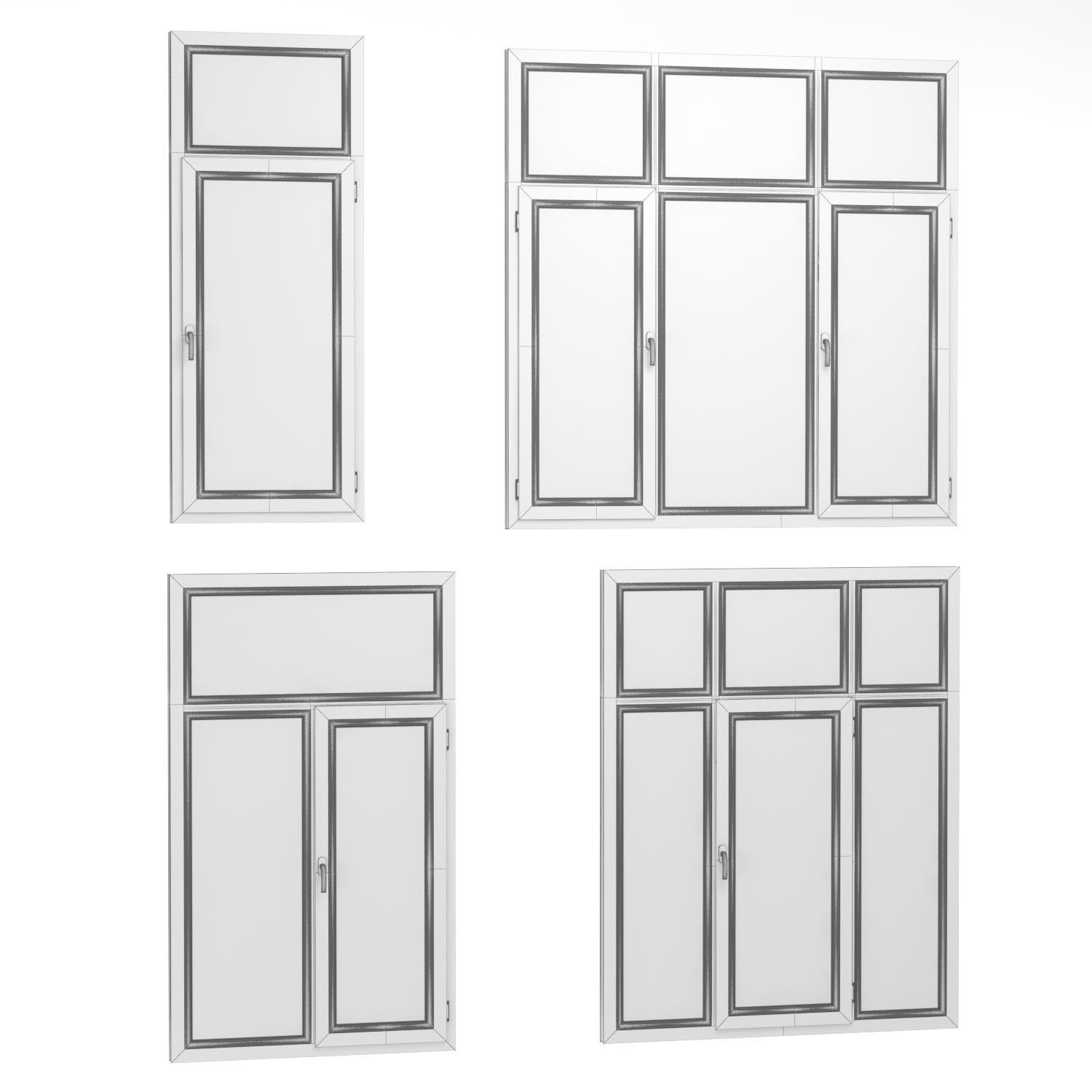 Plastic windows collection 3D model | CGTrader