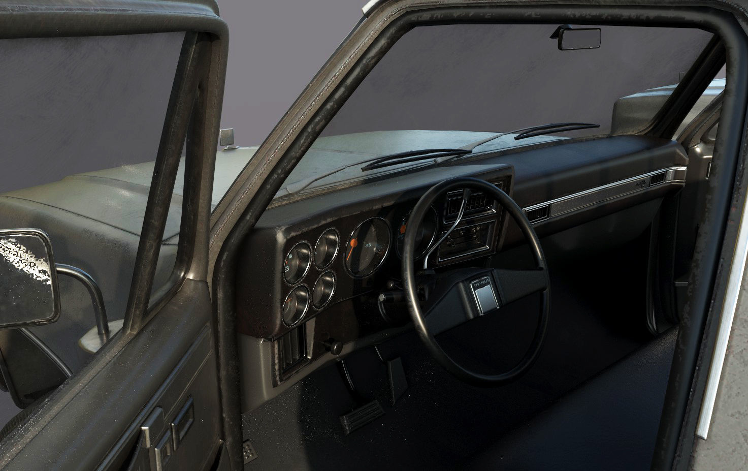 3D model Chevrolet C10 1982 Grey VR / AR / low-poly | CGTrader