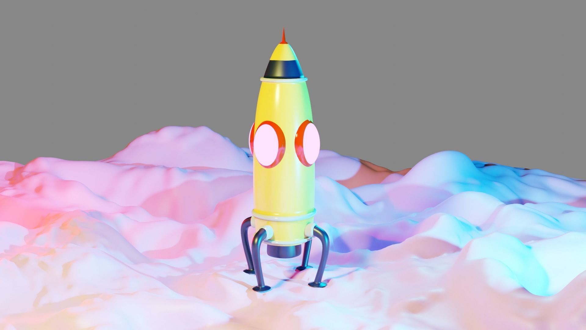 3D model Cartoon Rocket VR / AR / low-poly | CGTrader