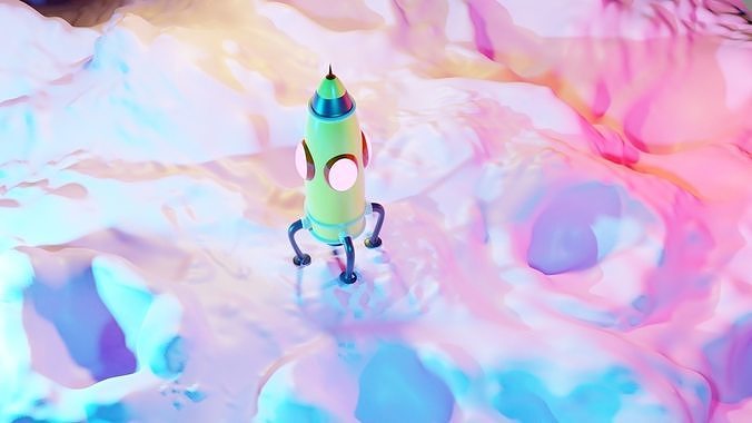 3D model Cartoon Rocket VR / AR / low-poly | CGTrader
