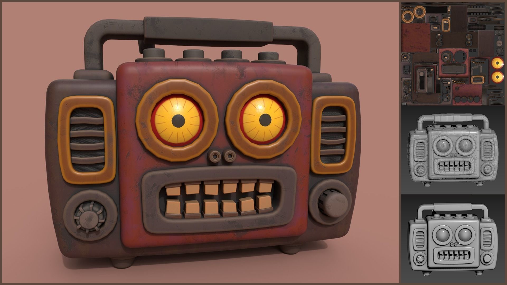 3D model Stylized Creepy Imp Boombox VR / AR / low-poly | CGTrader