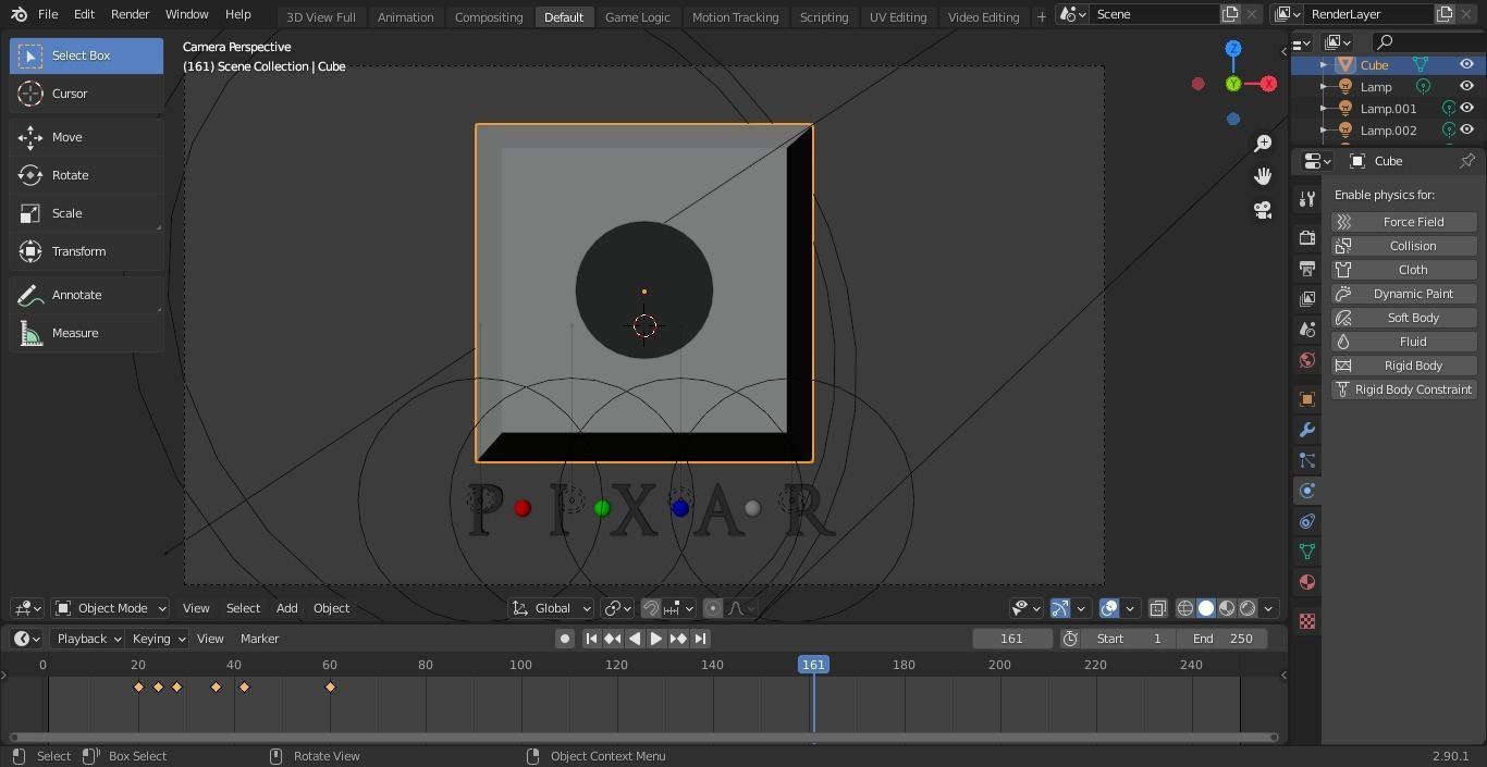 2009 custom pixar logo remake 3D model 3D printable | CGTrader