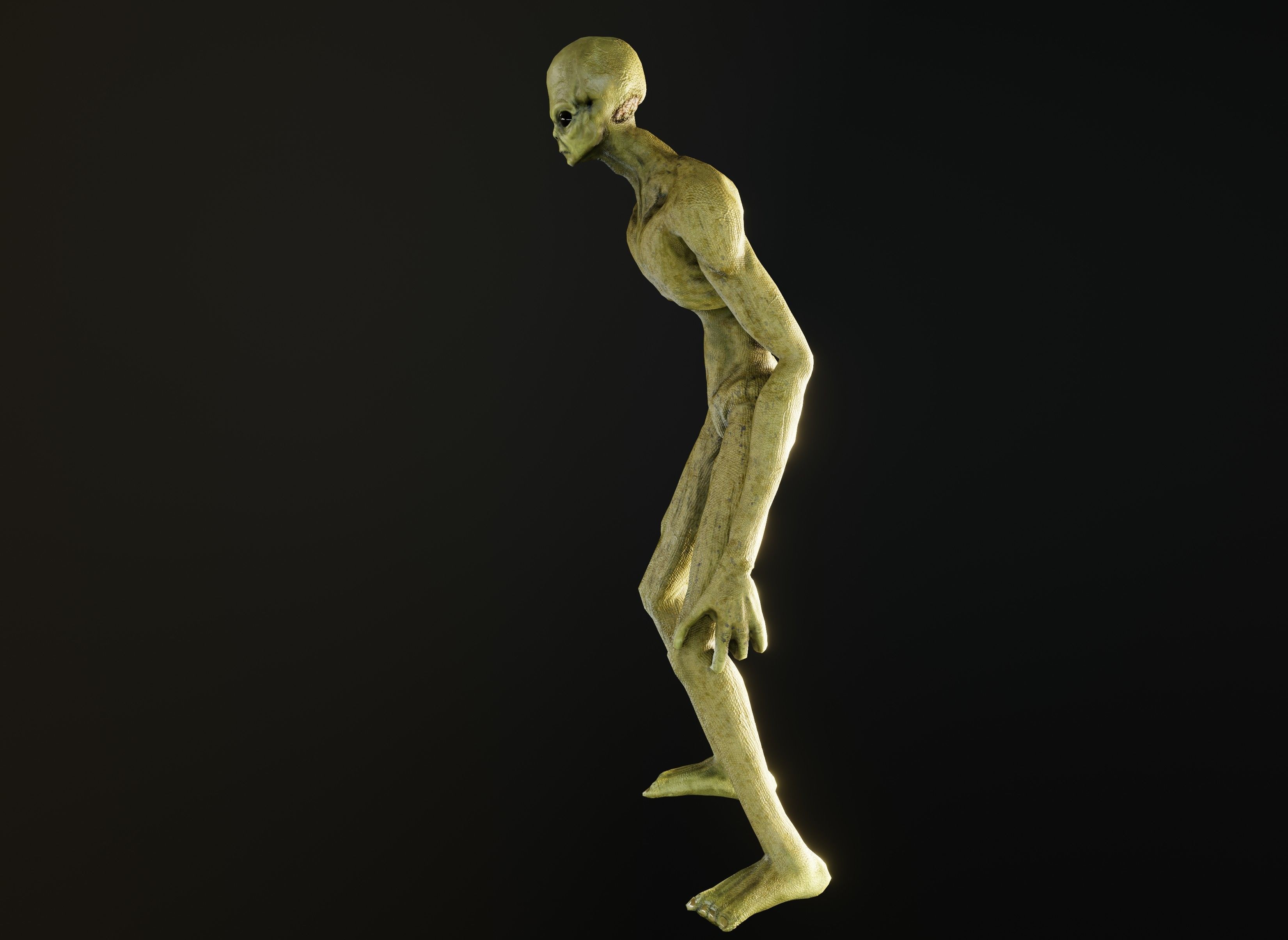 3D model Tall Alien VR / AR / low-poly | CGTrader