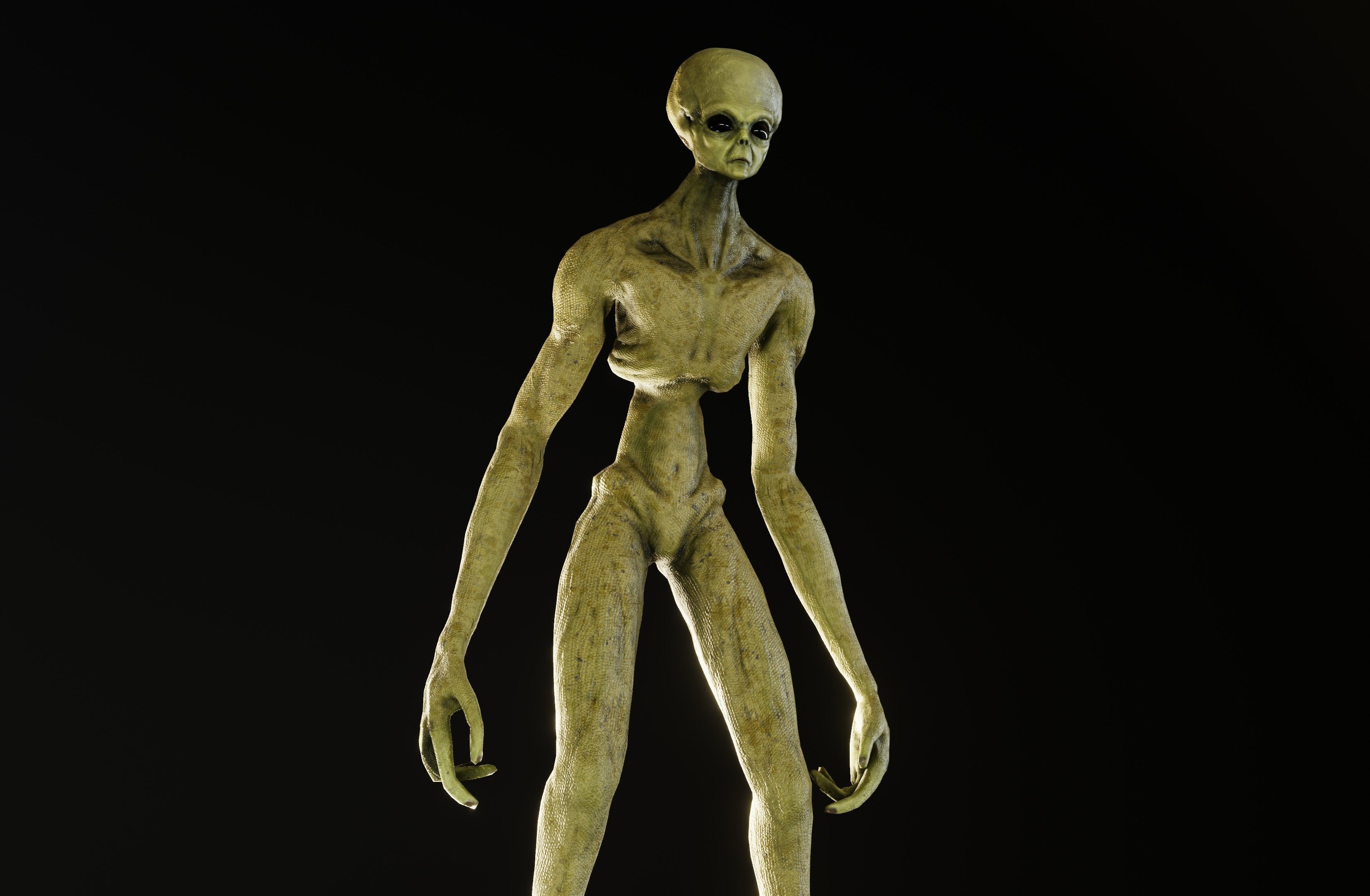 3D model Tall Alien VR / AR / low-poly | CGTrader