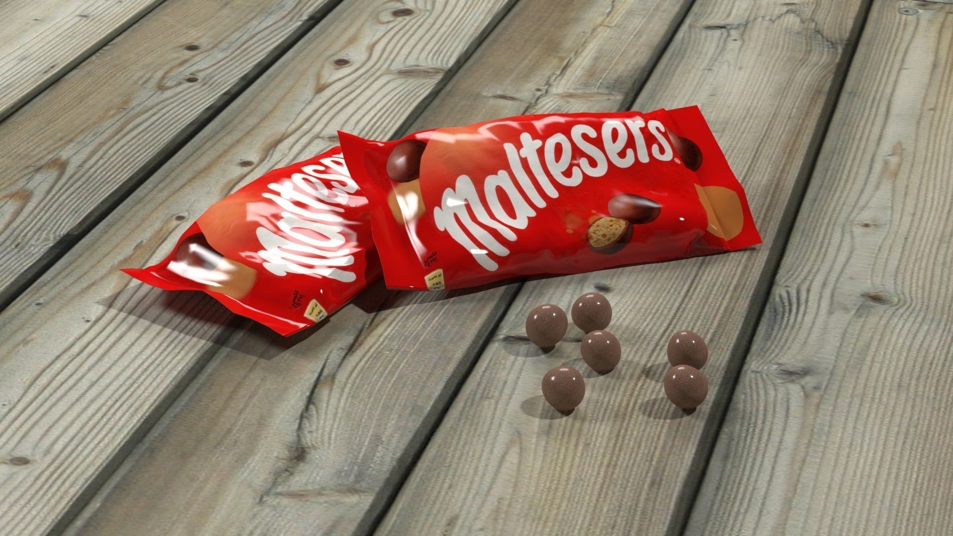 Maltesers paper bag 3D model | CGTrader
