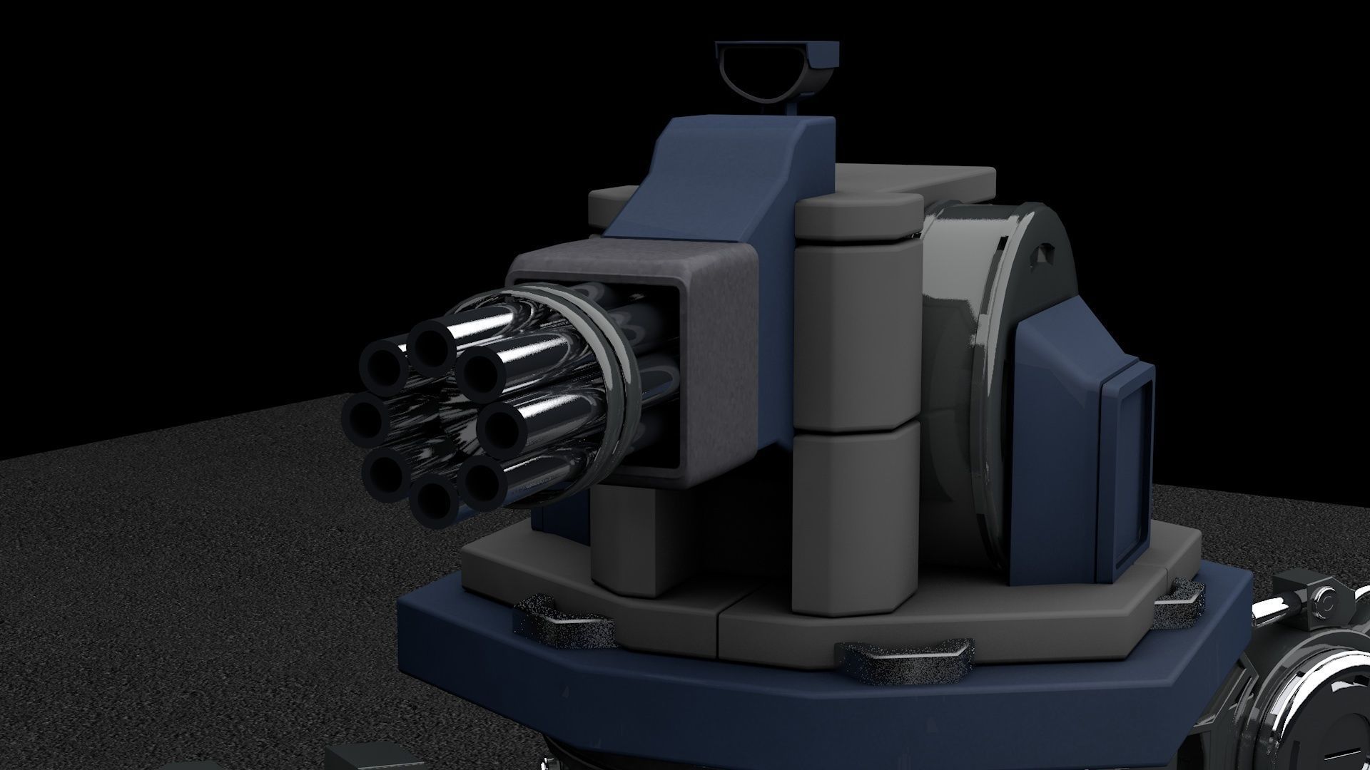 3D model turret robot with machine gun VR / AR / low-poly | CGTrader