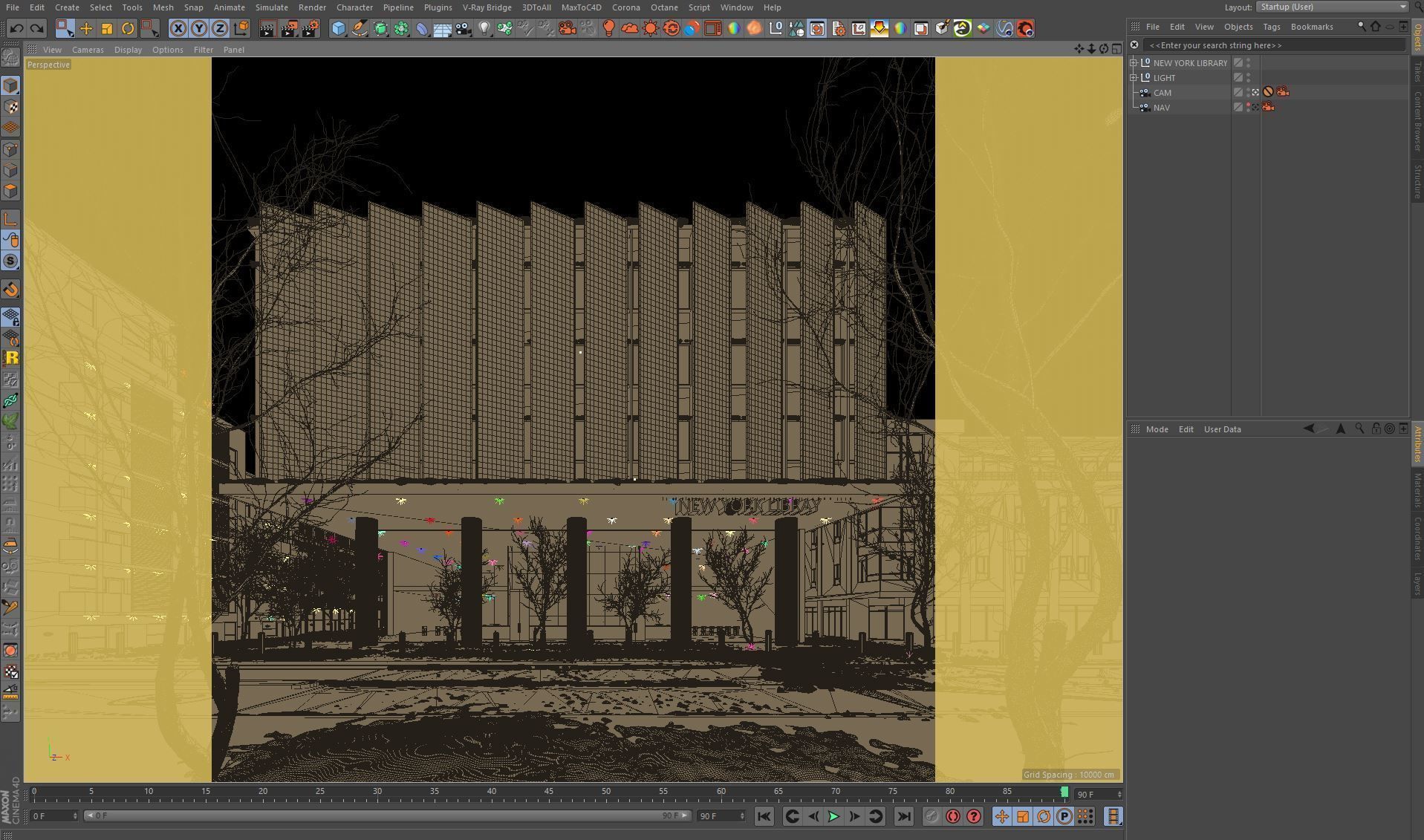 Corona - C4D files - New York Library Exterior 3D model | CGTrader