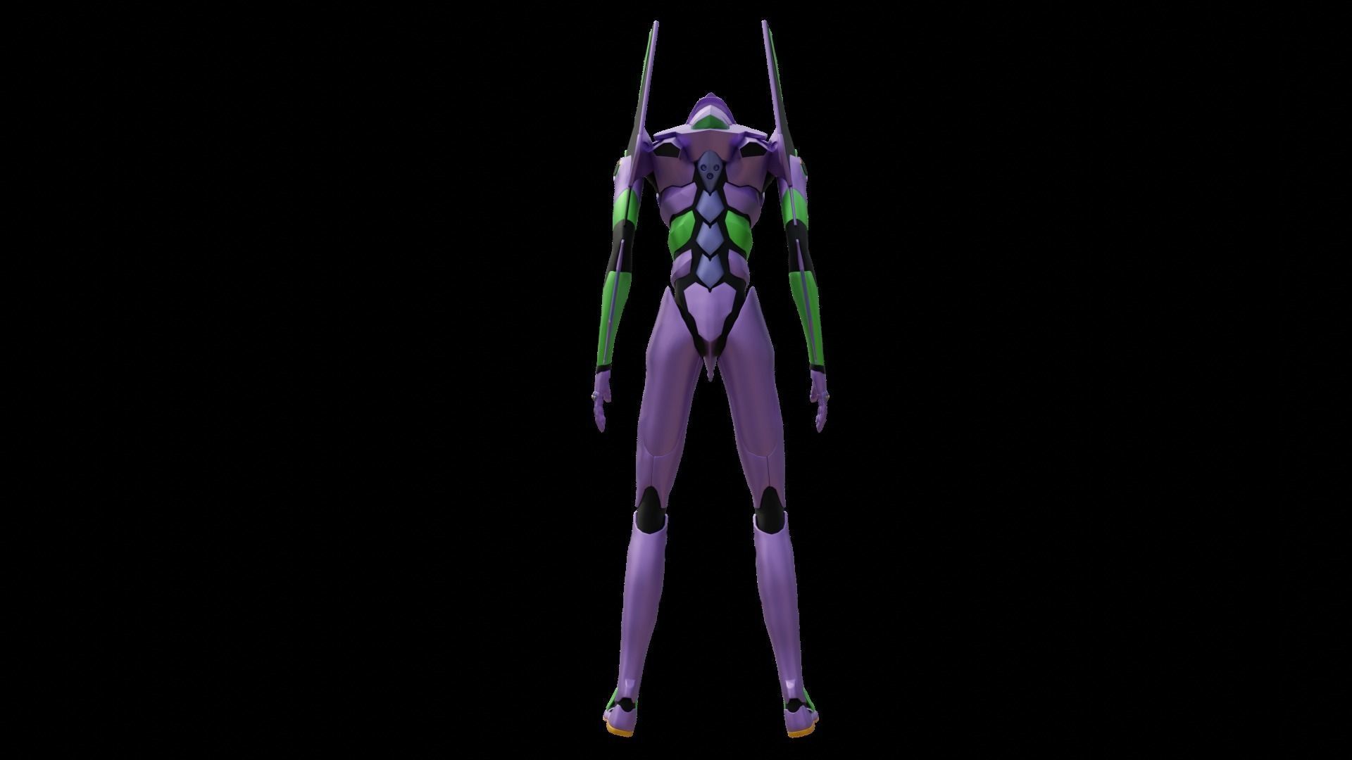 3D model Rigged EVA 01 Unit Neon Genesis Evangelion VR / AR / low-poly ...