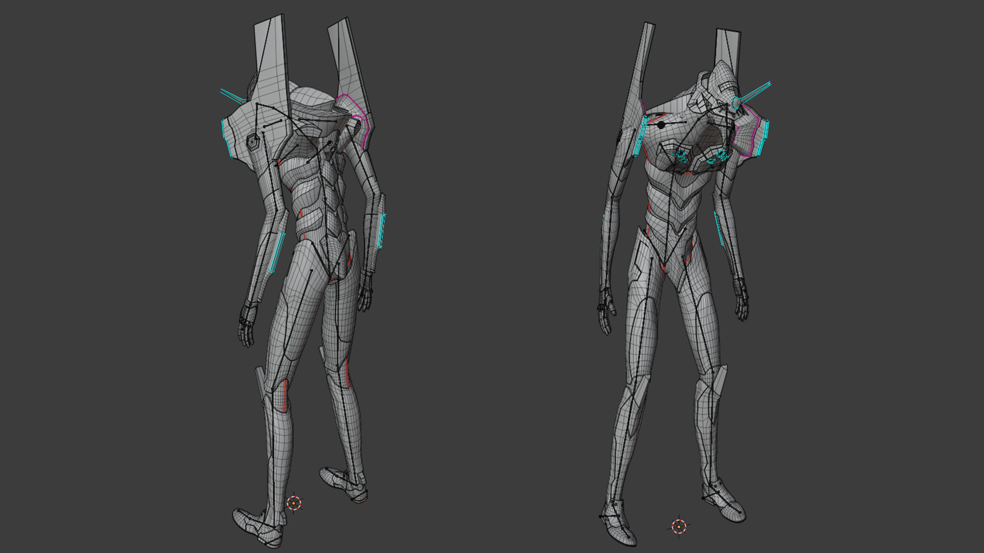 3D model Rigged EVA 01 Unit Neon Genesis Evangelion VR / AR / low-poly ...