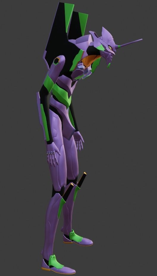 3D model Rigged EVA 01 Unit Neon Genesis Evangelion VR / AR / low-poly ...