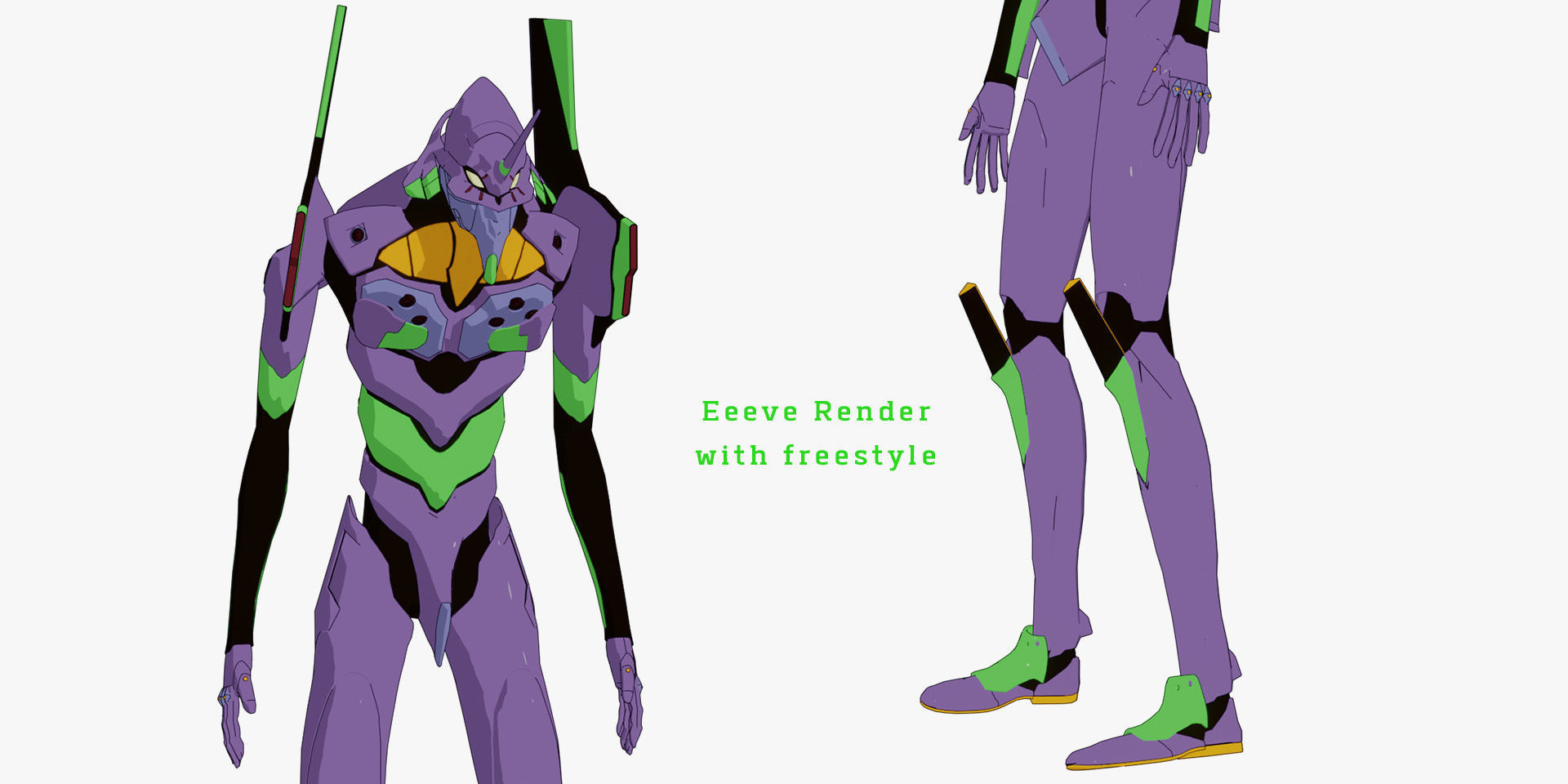 3D model Rigged EVA 01 Unit Neon Genesis Evangelion VR / AR / low-poly ...