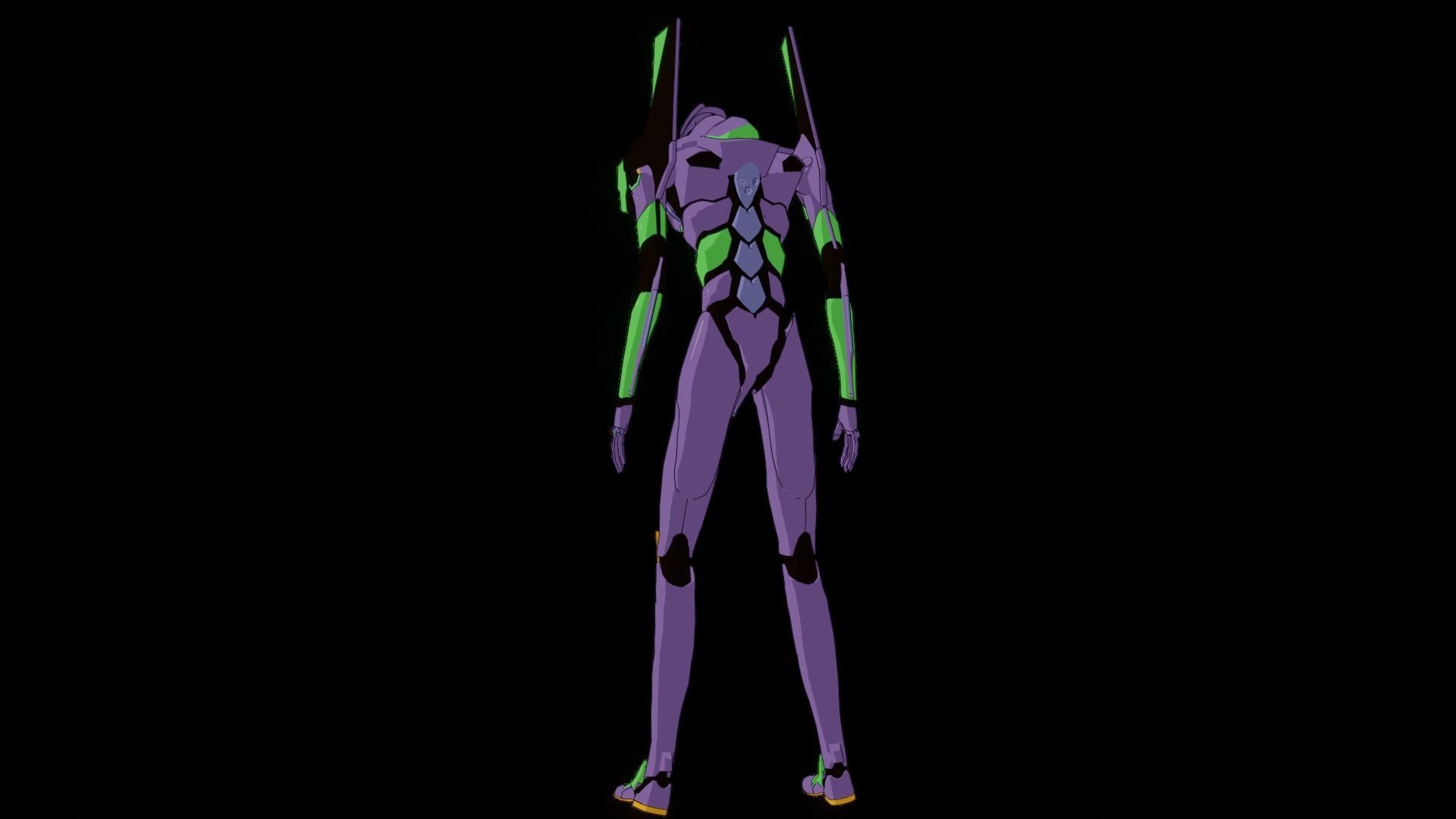 3D model Rigged EVA 01 Unit Neon Genesis Evangelion VR / AR / low-poly ...