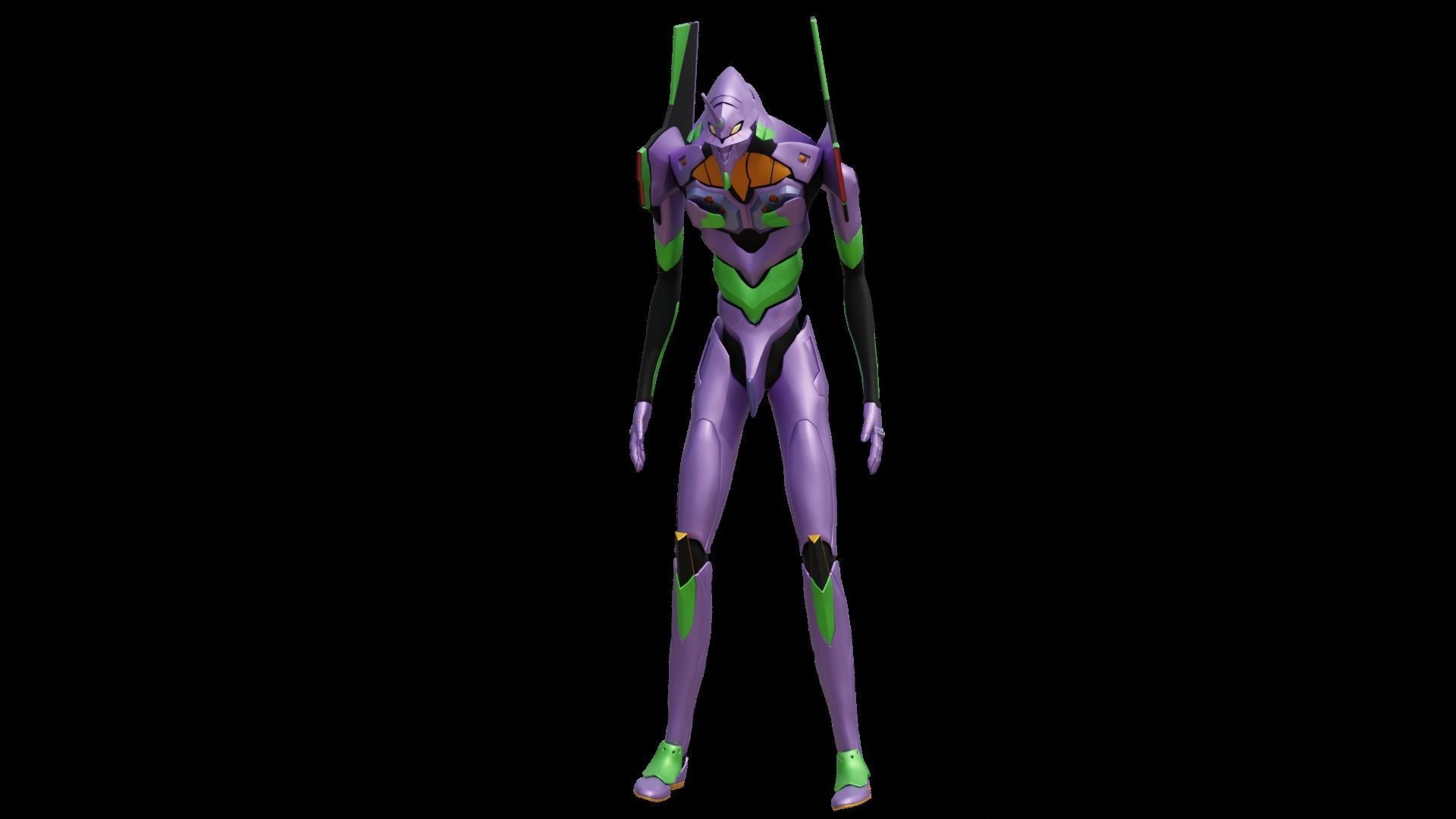 3D model Rigged EVA 01 Unit Neon Genesis Evangelion VR / AR / low-poly ...