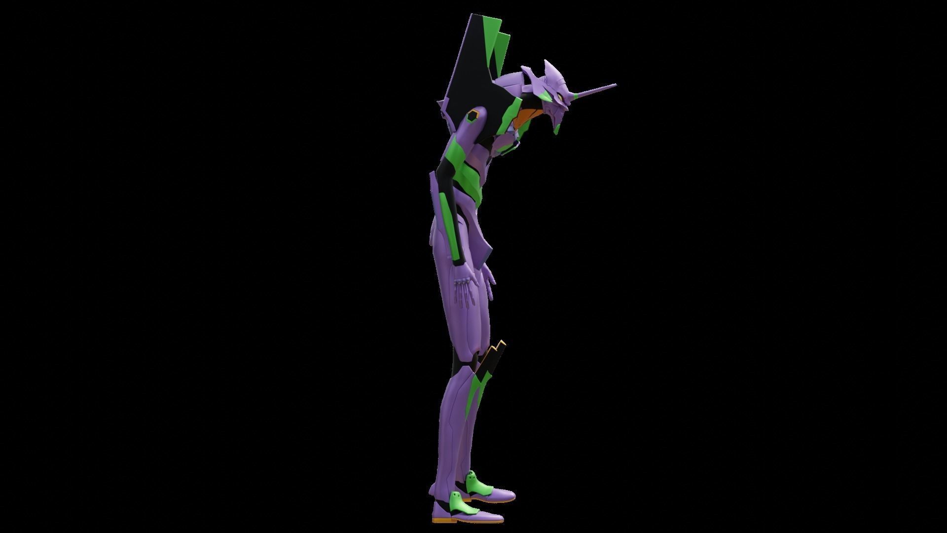 3D model Rigged EVA 01 Unit Neon Genesis Evangelion VR / AR / low-poly ...