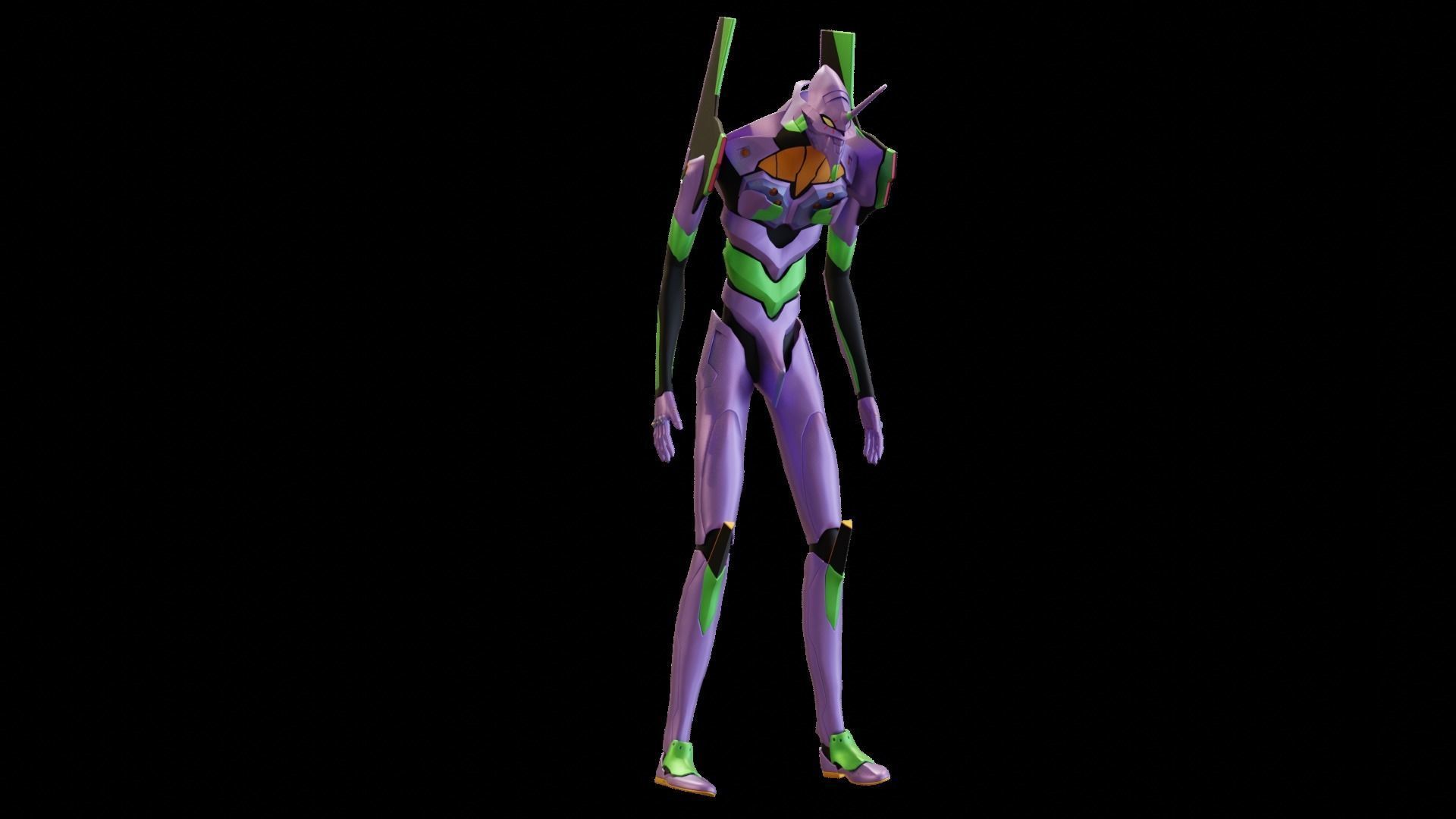 3D model Rigged EVA 01 Unit Neon Genesis Evangelion VR / AR / low-poly ...