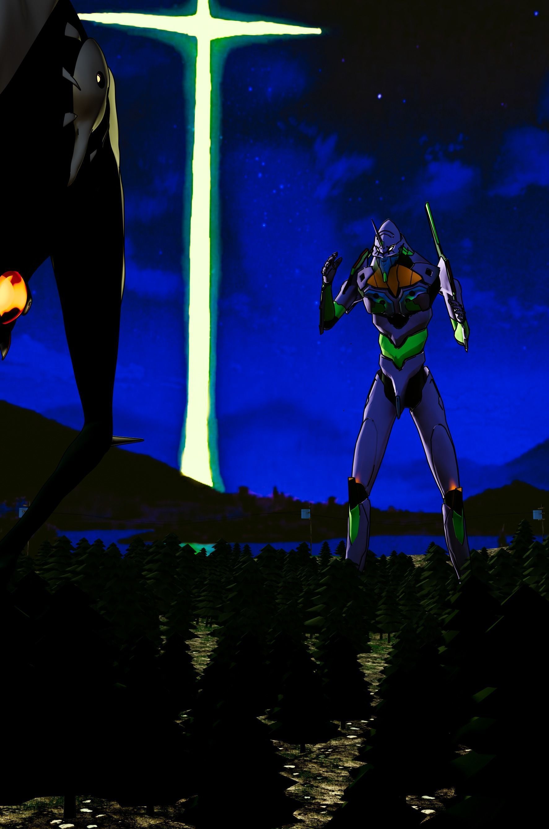 3D model Rigged EVA 01 Unit Neon Genesis Evangelion VR / AR / low-poly ...